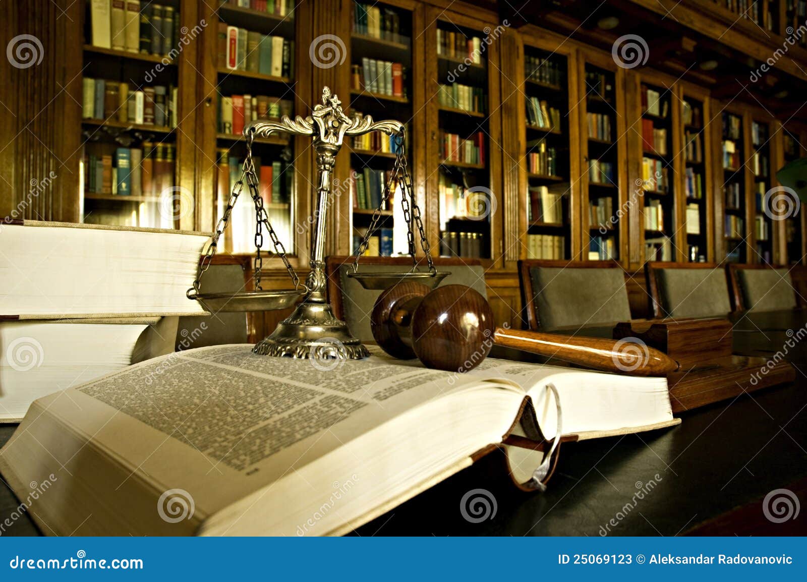 Symbol of Justice in the Library Stock Image - Image of verdict ...