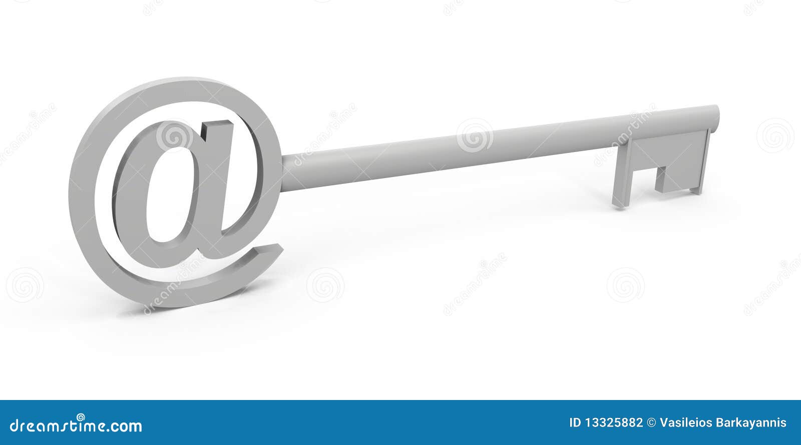 The at Symbol on a Key - a 3d Image Stock Illustration - Illustration ...