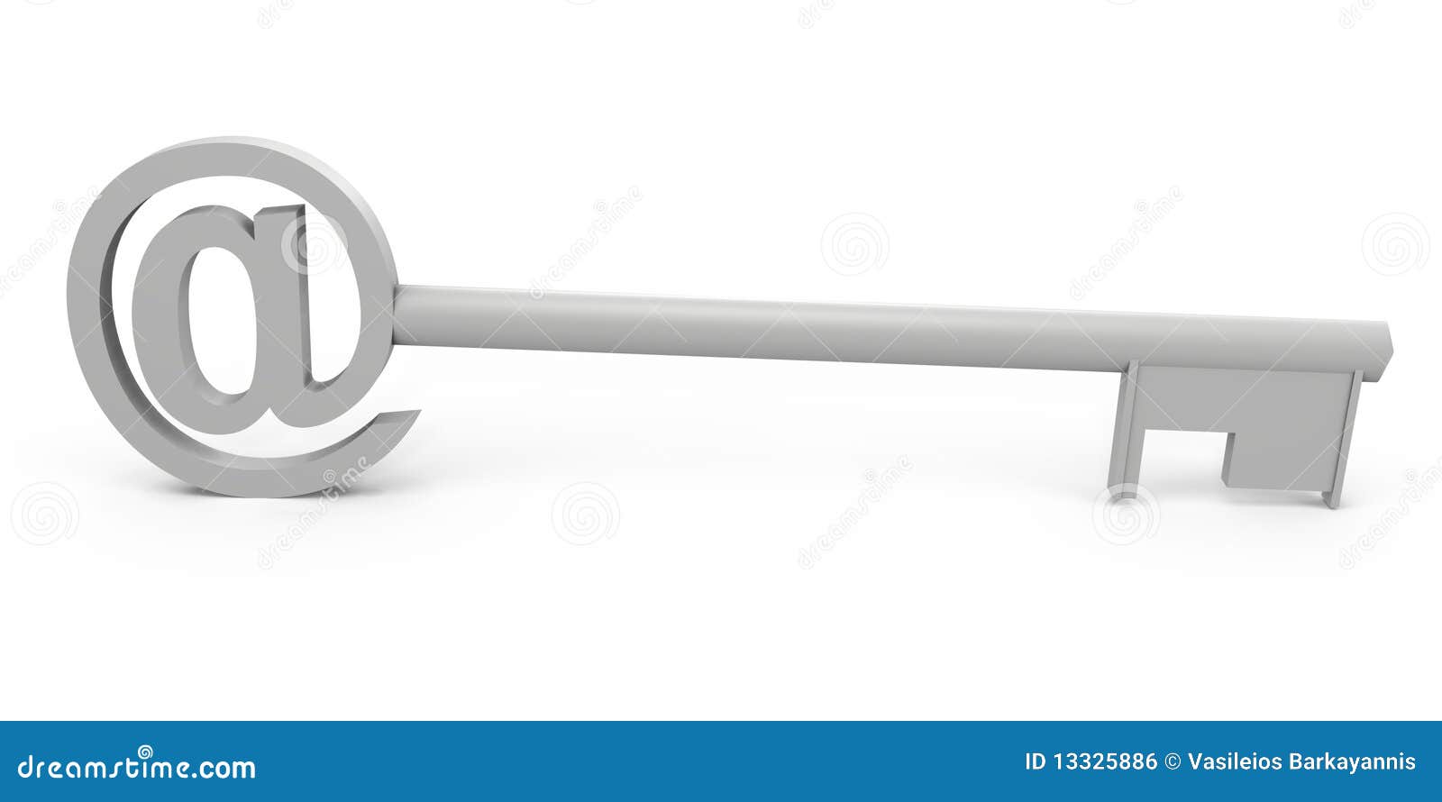 The at Symbol on a Key - a 3d Image Stock Illustration - Illustration ...