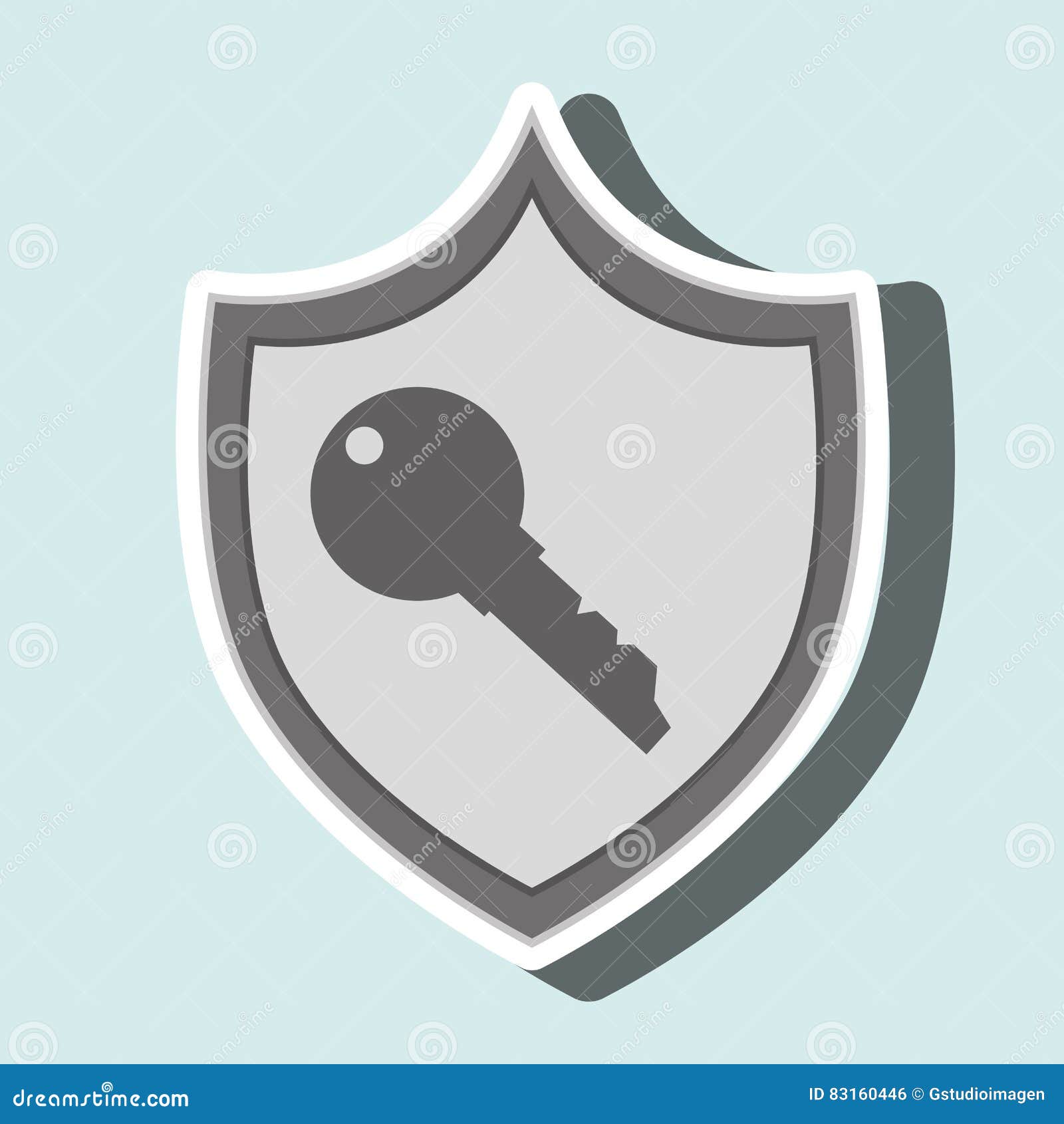 Symbol Key Safe Yellow Bakcground Stock Illustration - Illustration of ...