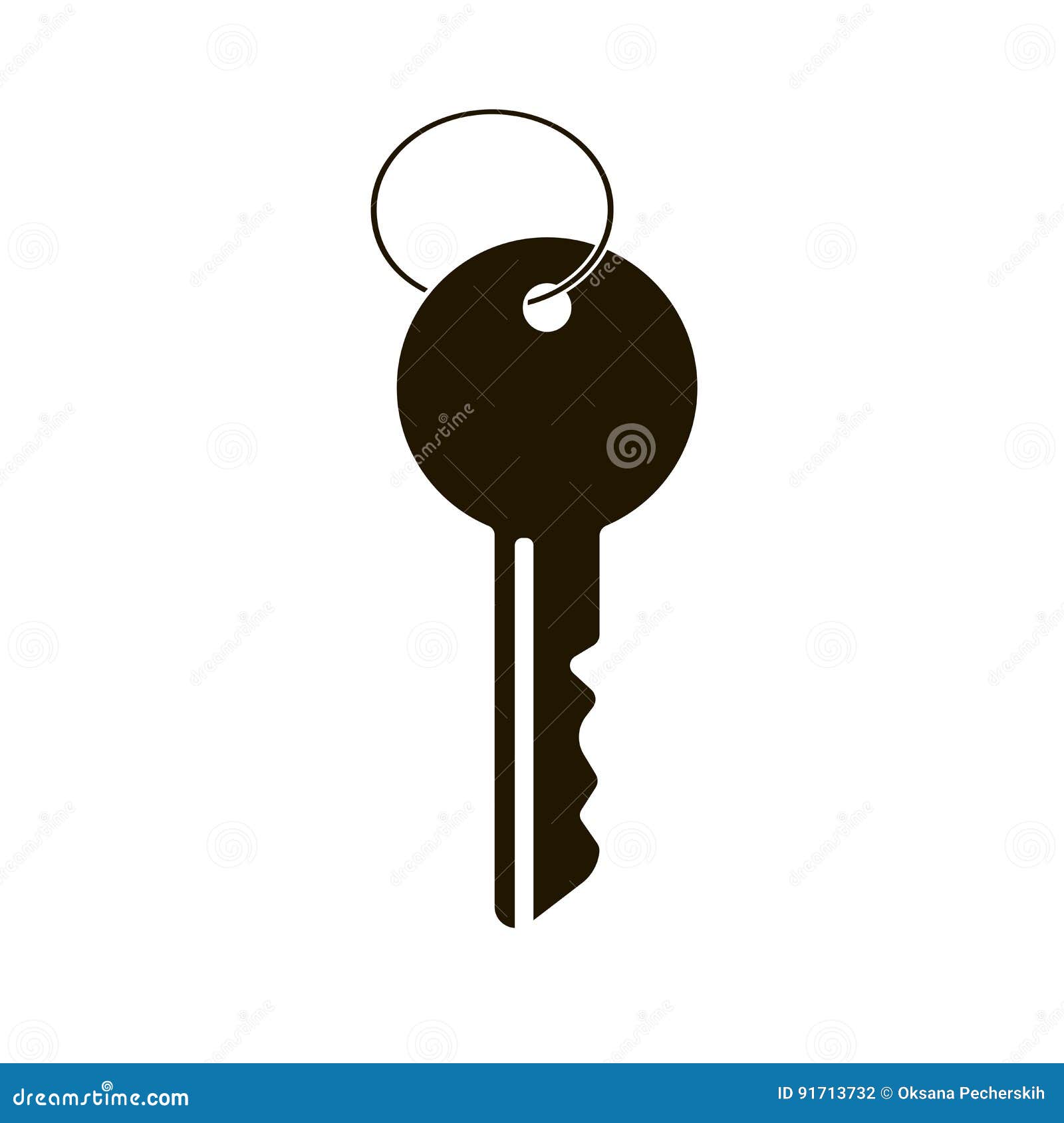 Symbol key vector icon stock vector. Illustration of black - 91713732