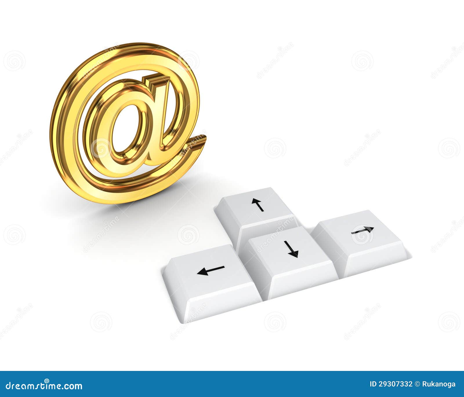 At Symbol and Keyboard Buttons. Stock Illustration - Illustration of ...