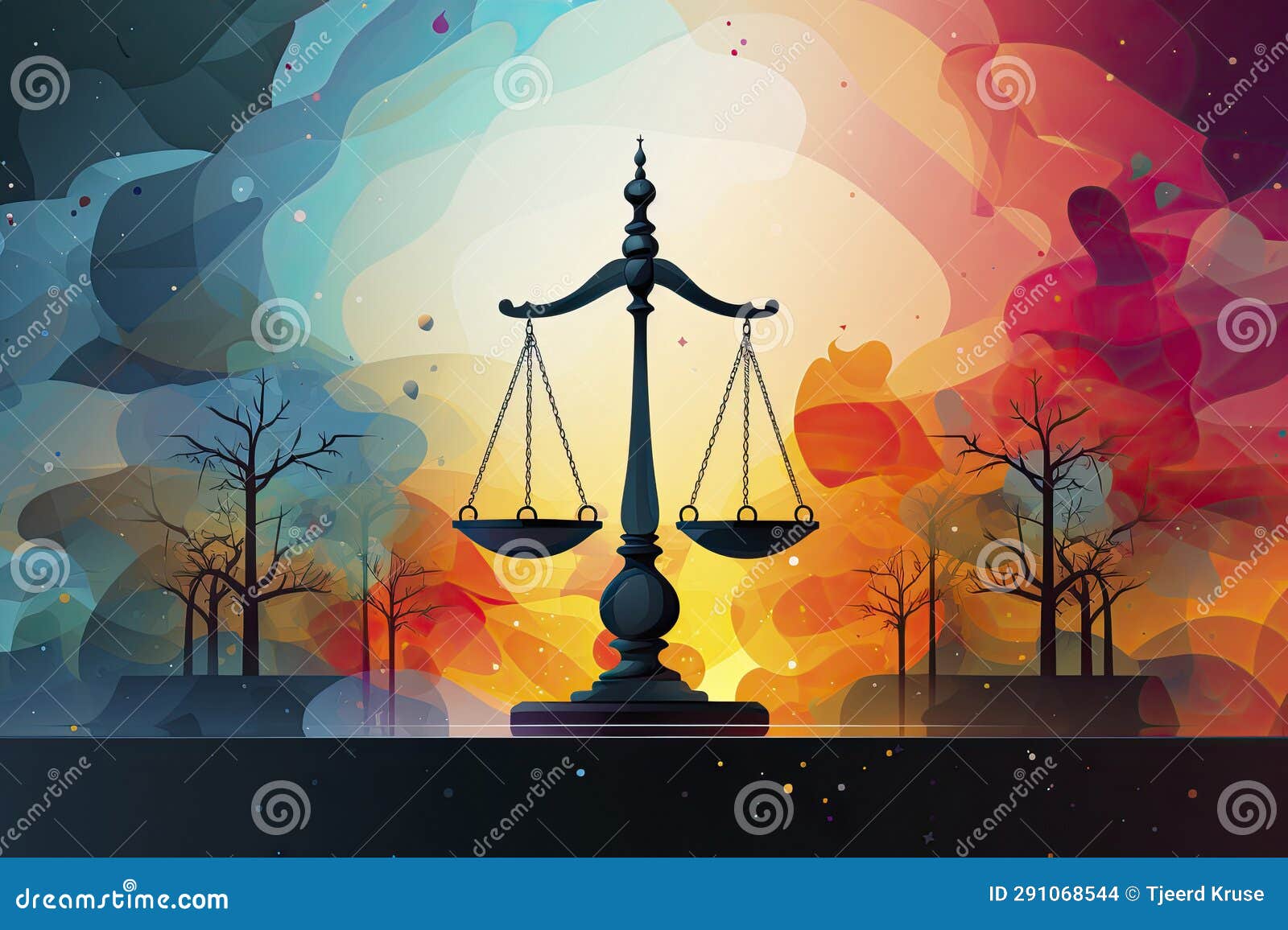 Symbol of Law and Justice, Law and Justice Concept Stock Illustration ...
