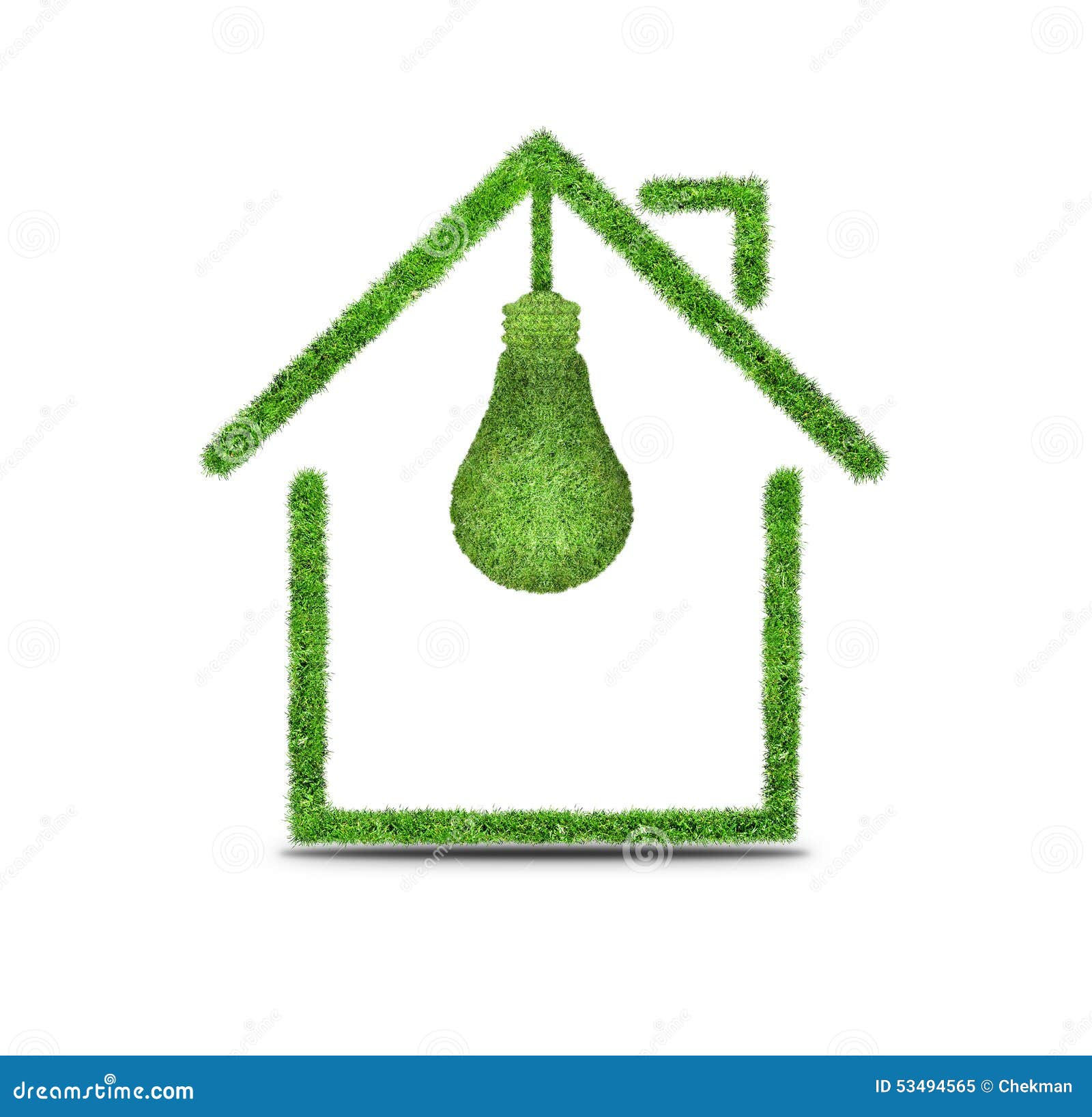 Symbol of Light Bulb and House Stock Image - Image of environment ...