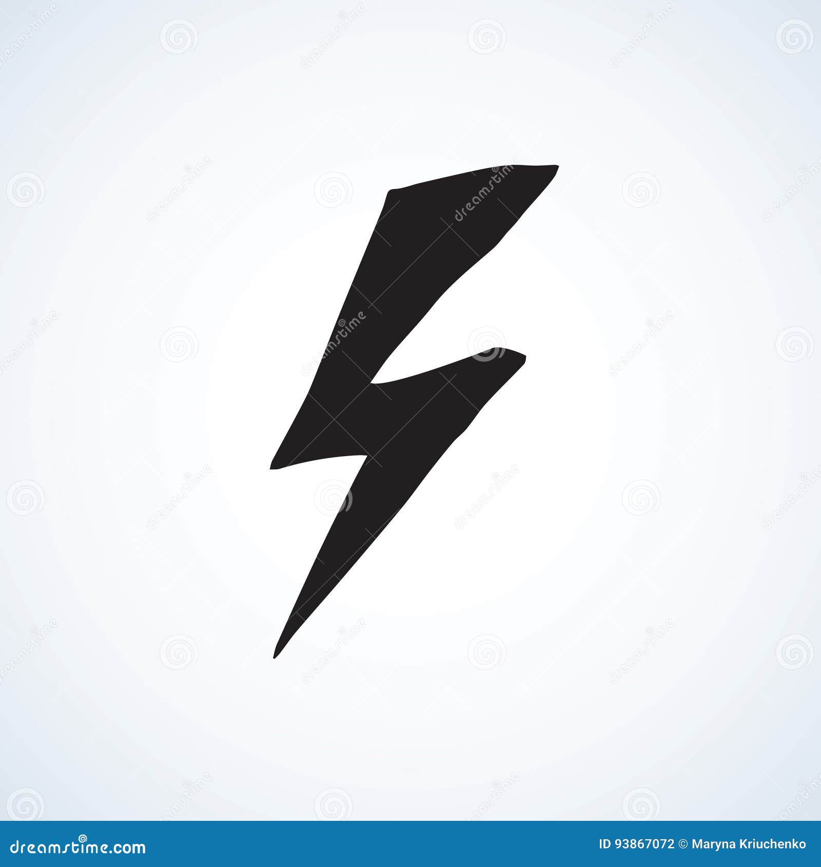 Symbol of Lightning. Vector Illustration Stock Vector - Illustration of ...