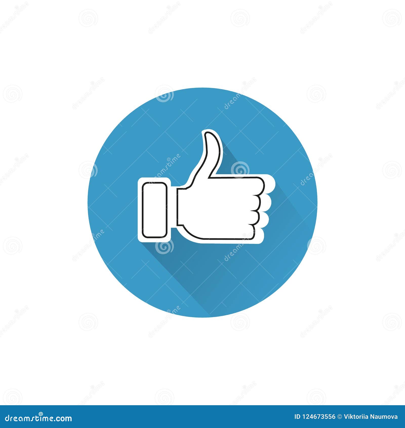 Symbol Like. Finger Icon Vector Illustration. Flat Hand Like ...