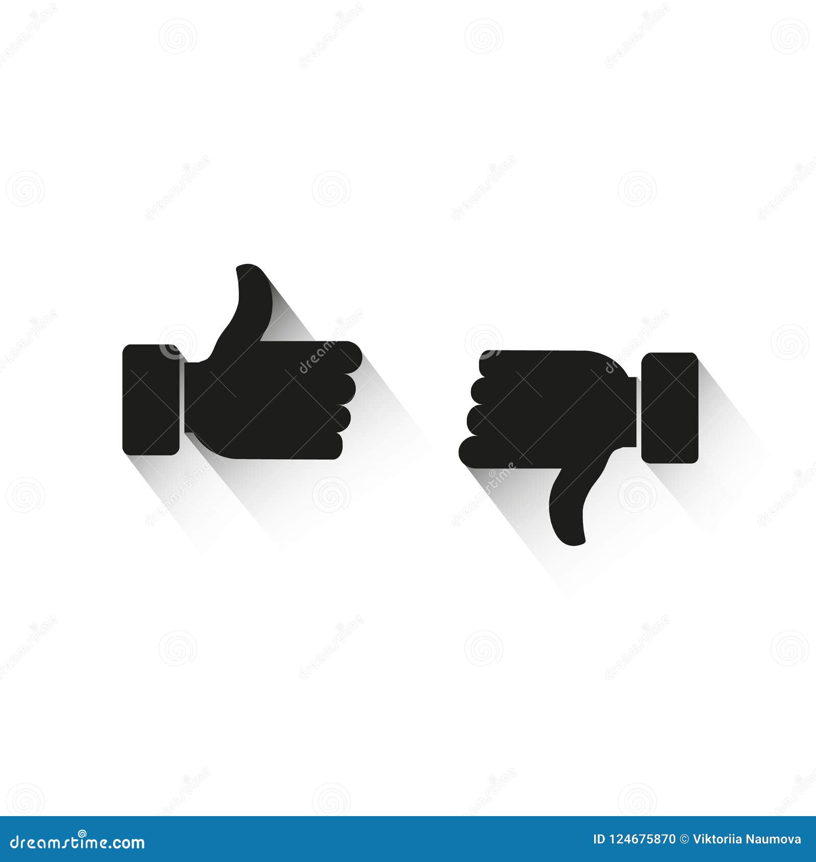 Symbol Like. Finger Icon Vector Illustration. Flat Hand Like Icon Stock ...