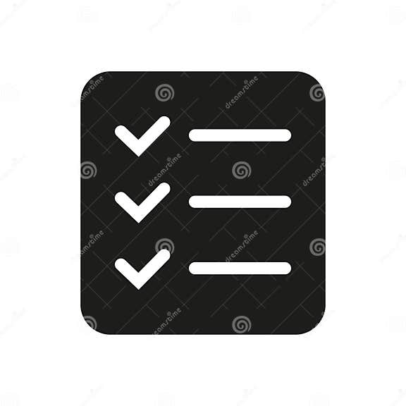 Symbol-Liste Symbol-Checkliste Symbol. Vektor Abbildung - Illustration ...