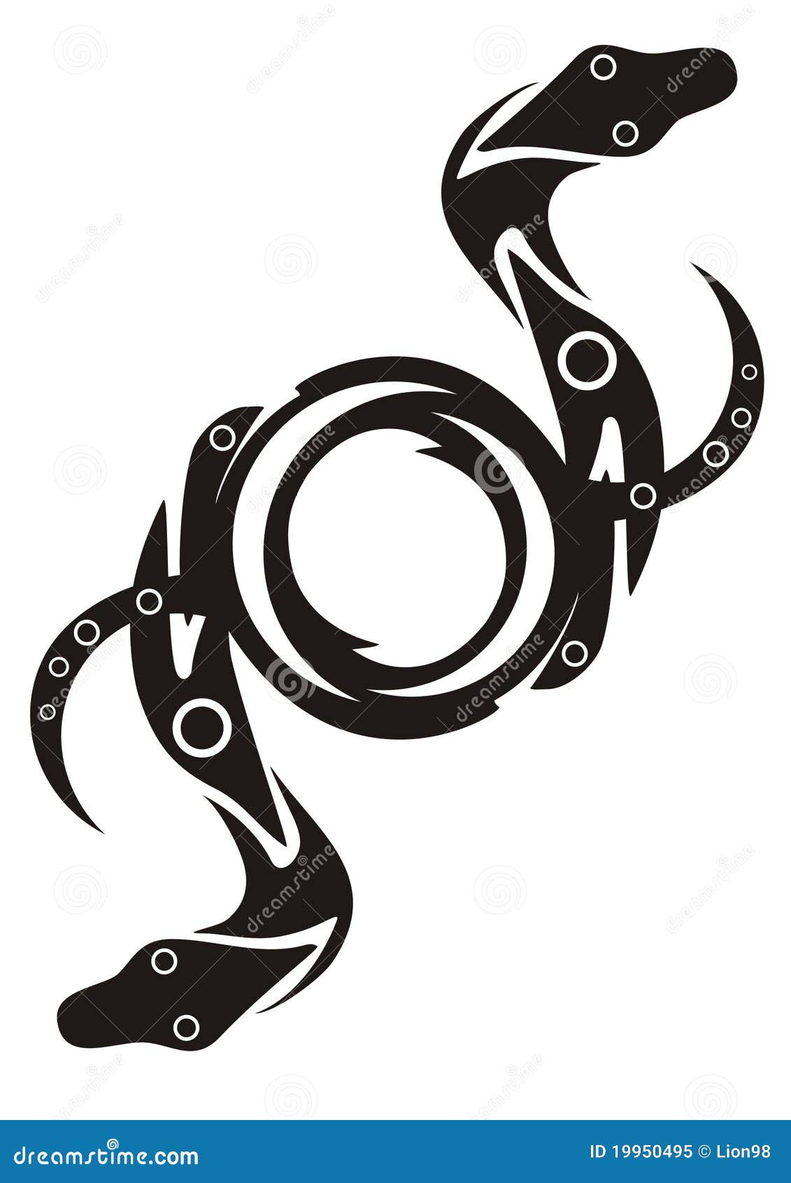 Symbol of a lizard stock illustration. Illustration of black - 19950495