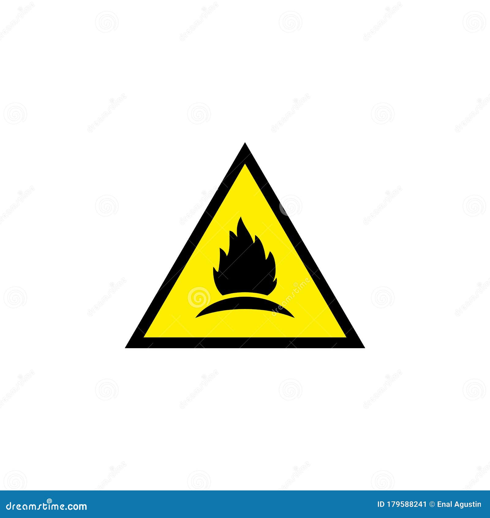 Symbol and Logo about Warning of Highly Flammable Material Stock Vector ...