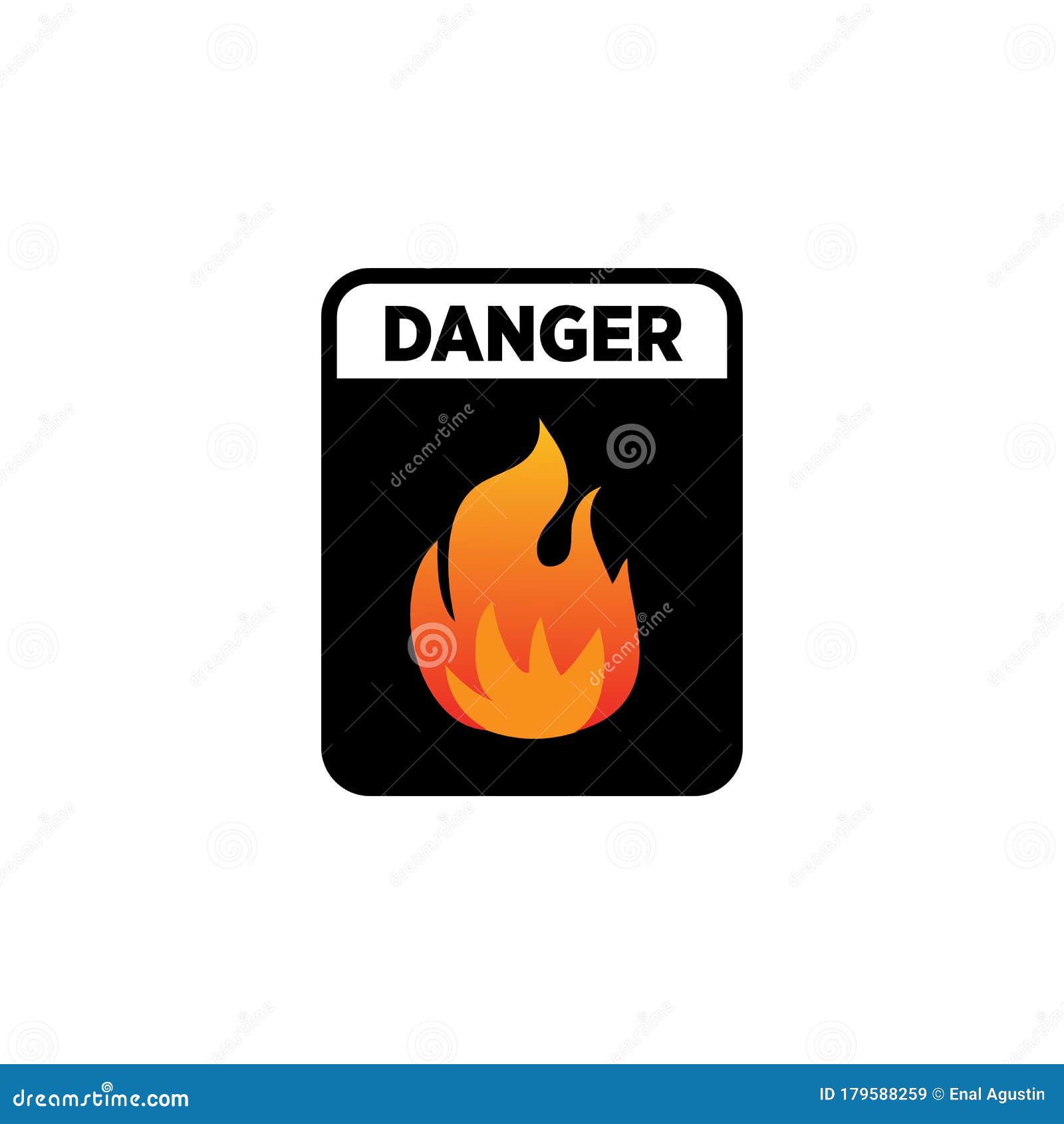 Set Of Highly Flammable Warning Symbols Cartoon Vector | CartoonDealer ...
