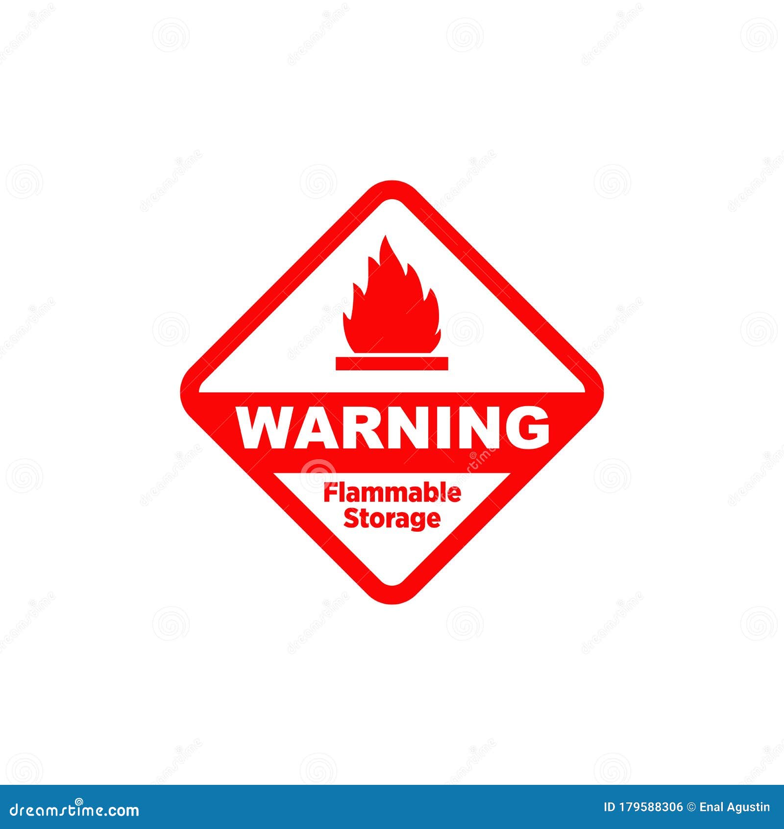 Symbol and Logo about Warning of Highly Flammable Material Stock Vector ...