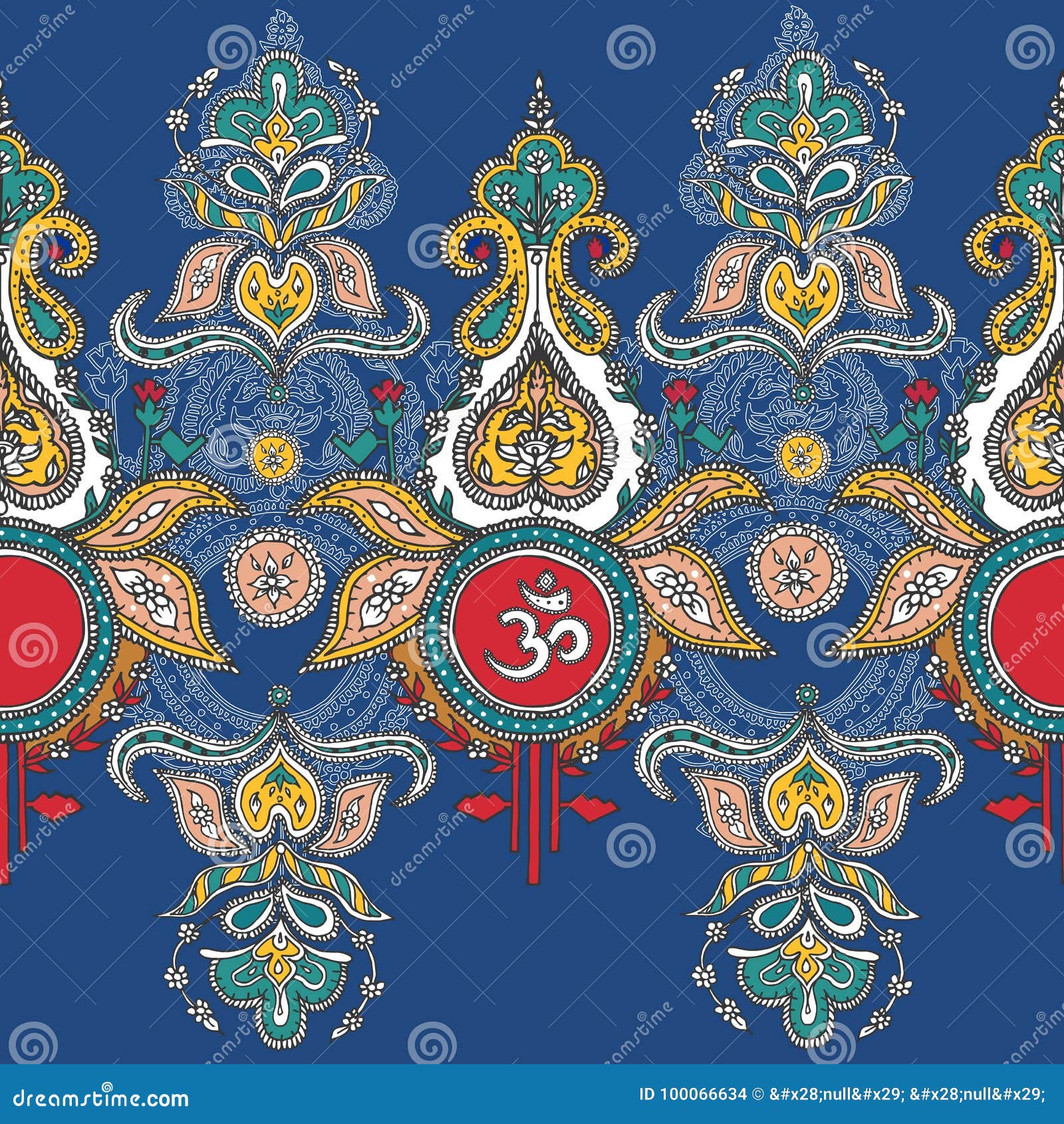 Symbol Lord Shiva Om.pattern.blue Background Stock Vector ...