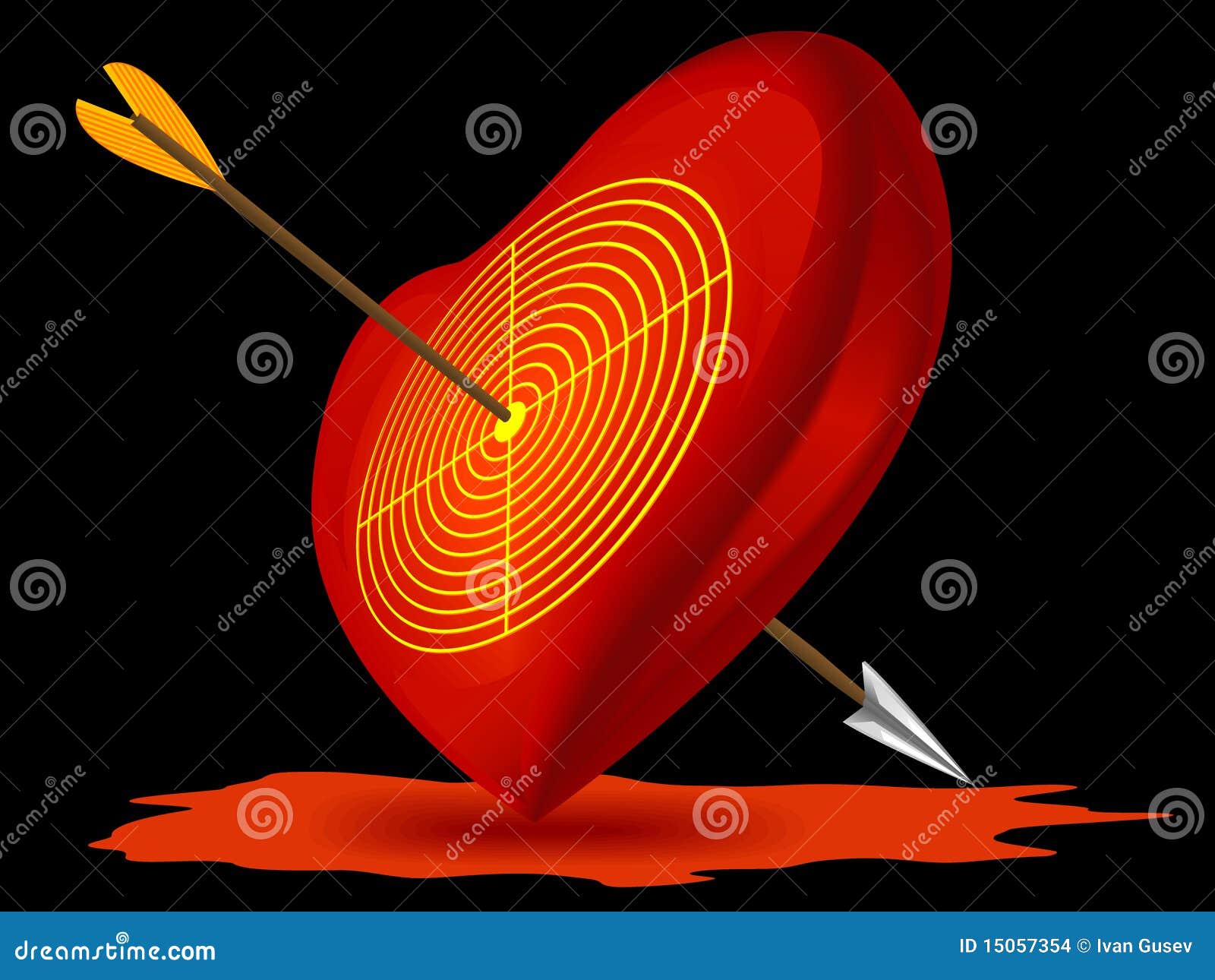 Symbol of love stock vector. Illustration of wound, love - 15057354