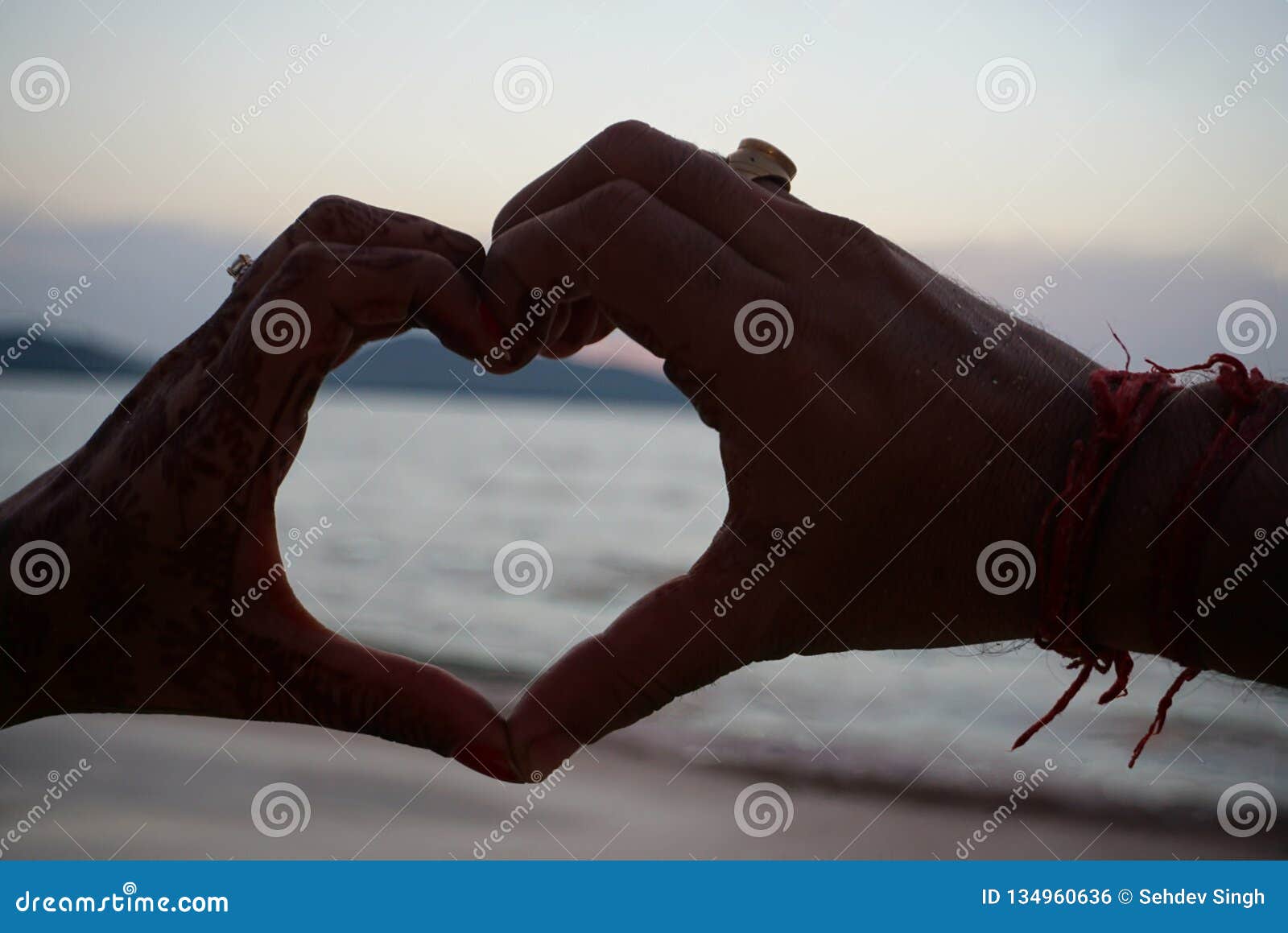 Symbol of Love Couple Hands Making Heart Shape. Stock Photo - Image of ...
