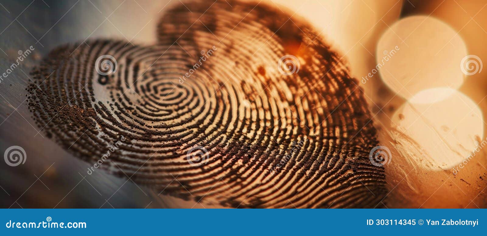 Fingerprint Design Elements Silhouettes Cartoon Vector | CartoonDealer ...