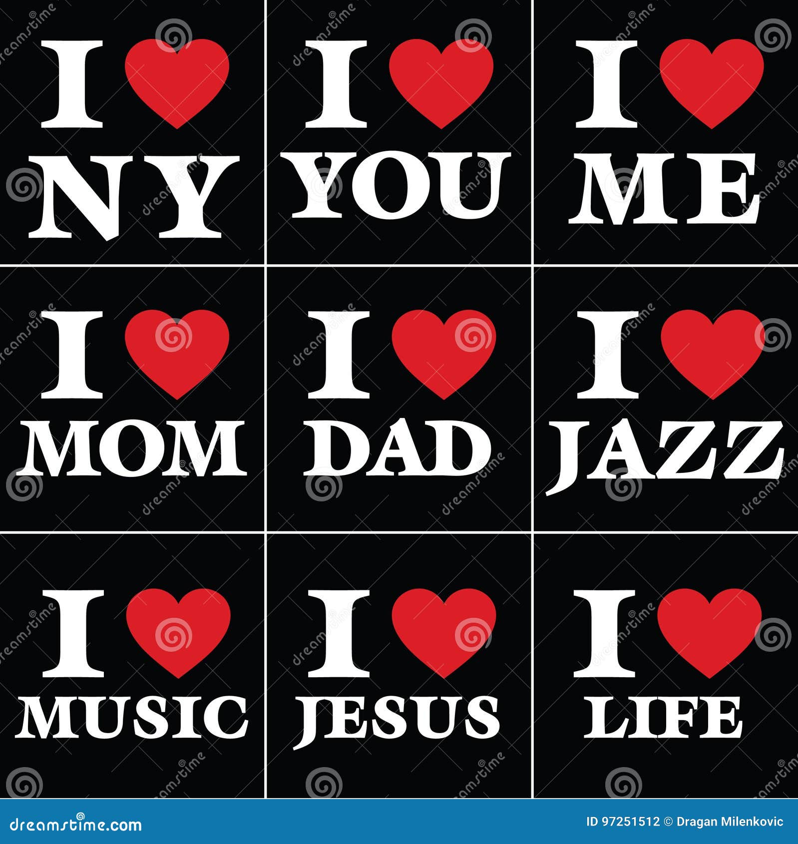 Symbol of Love Various Element Set Illustration Stock Vector ...