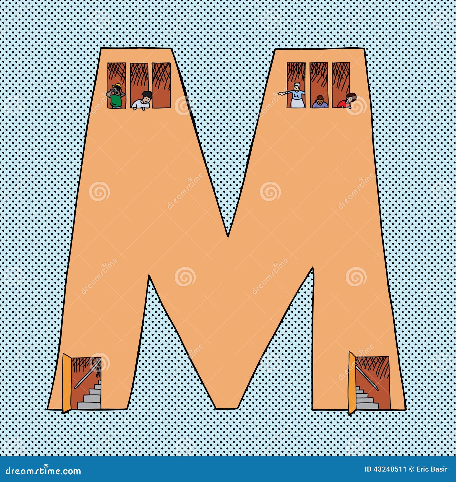 Symbol for M stock vector. Illustration of font, symbol - 43240511