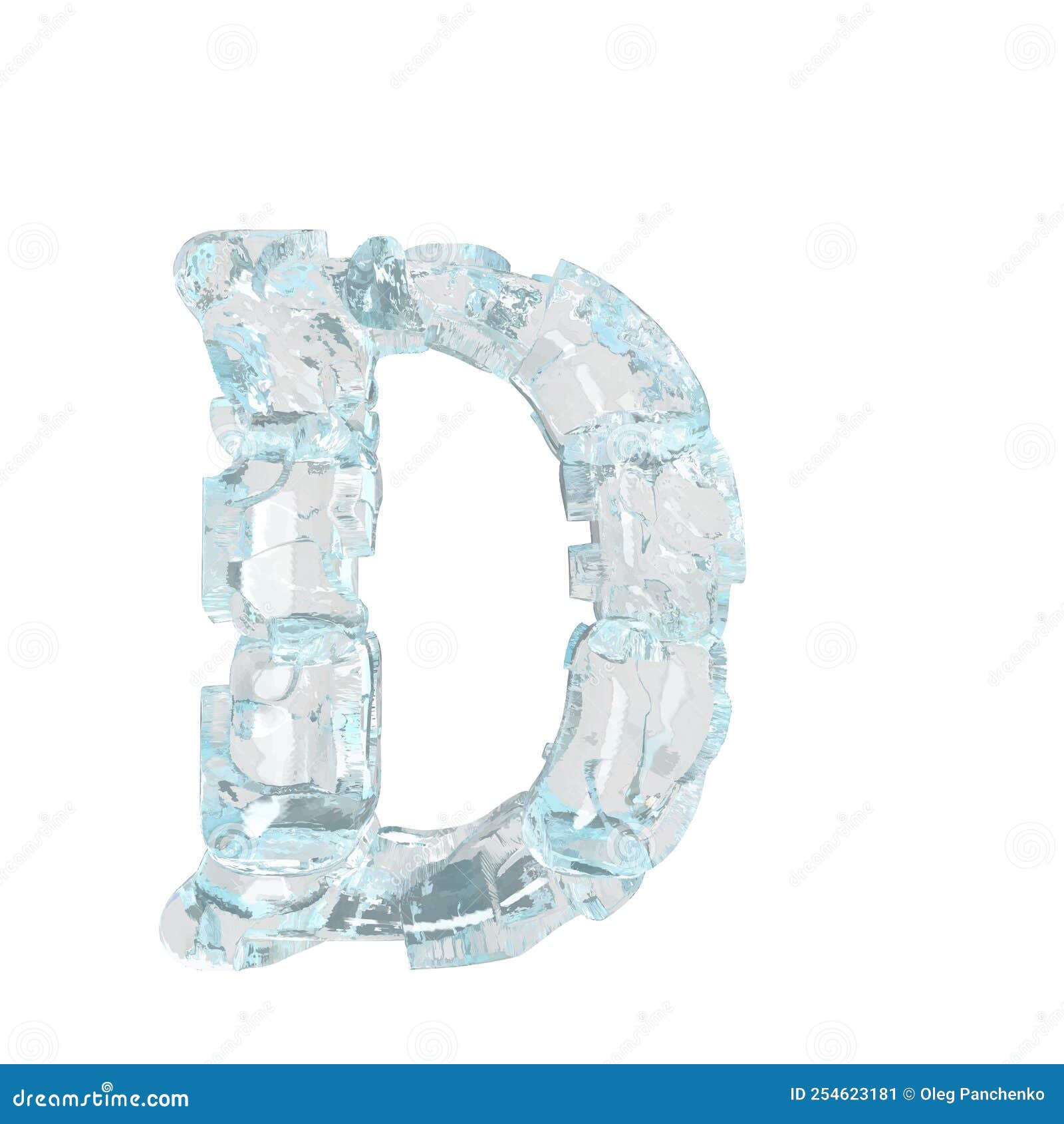 Symbol Made of Broken Ice. Letter D Stock Vector - Illustration of ...