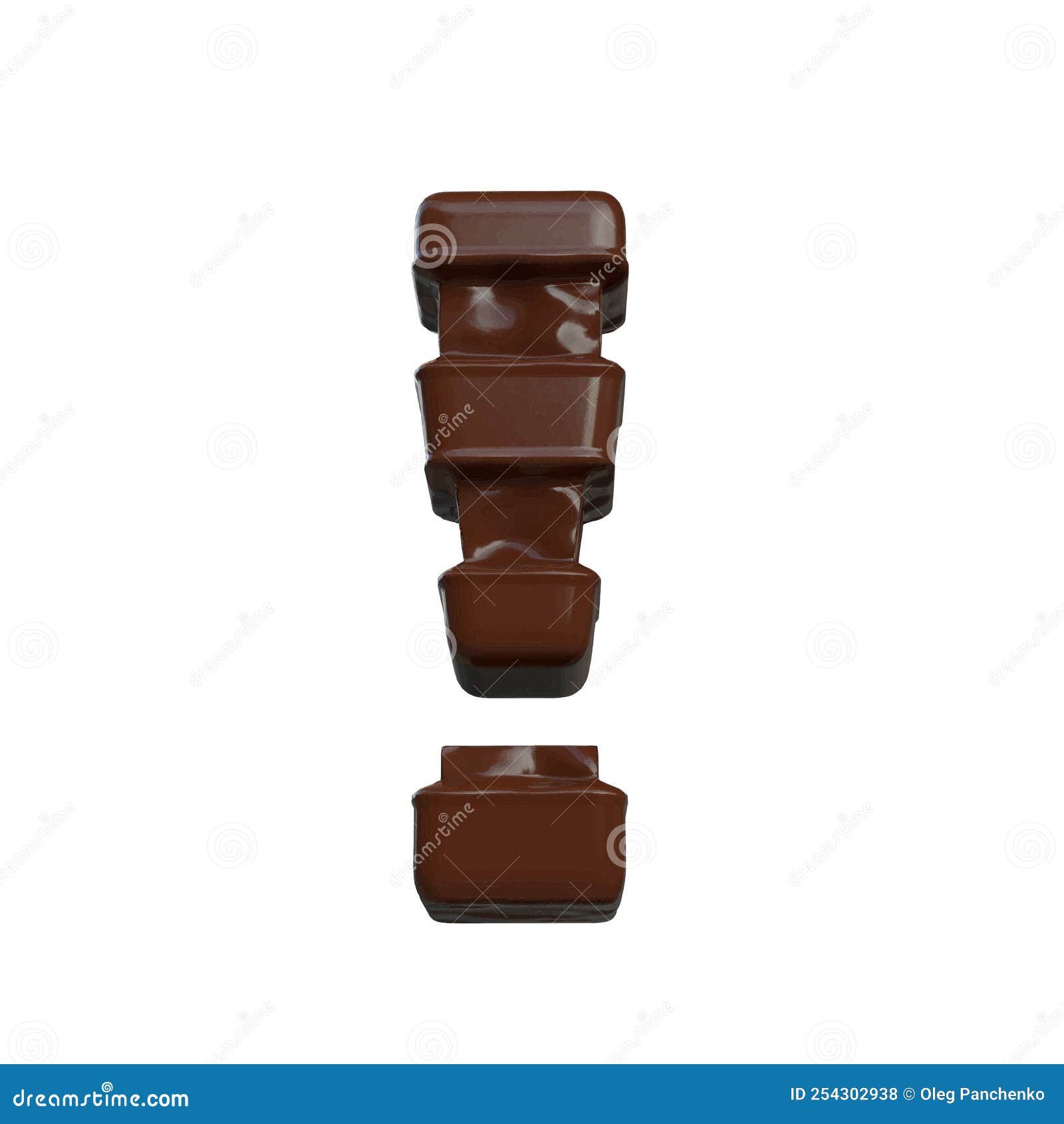 Symbol Made of Chocolate 3d Stock Vector - Illustration of dessert ...
