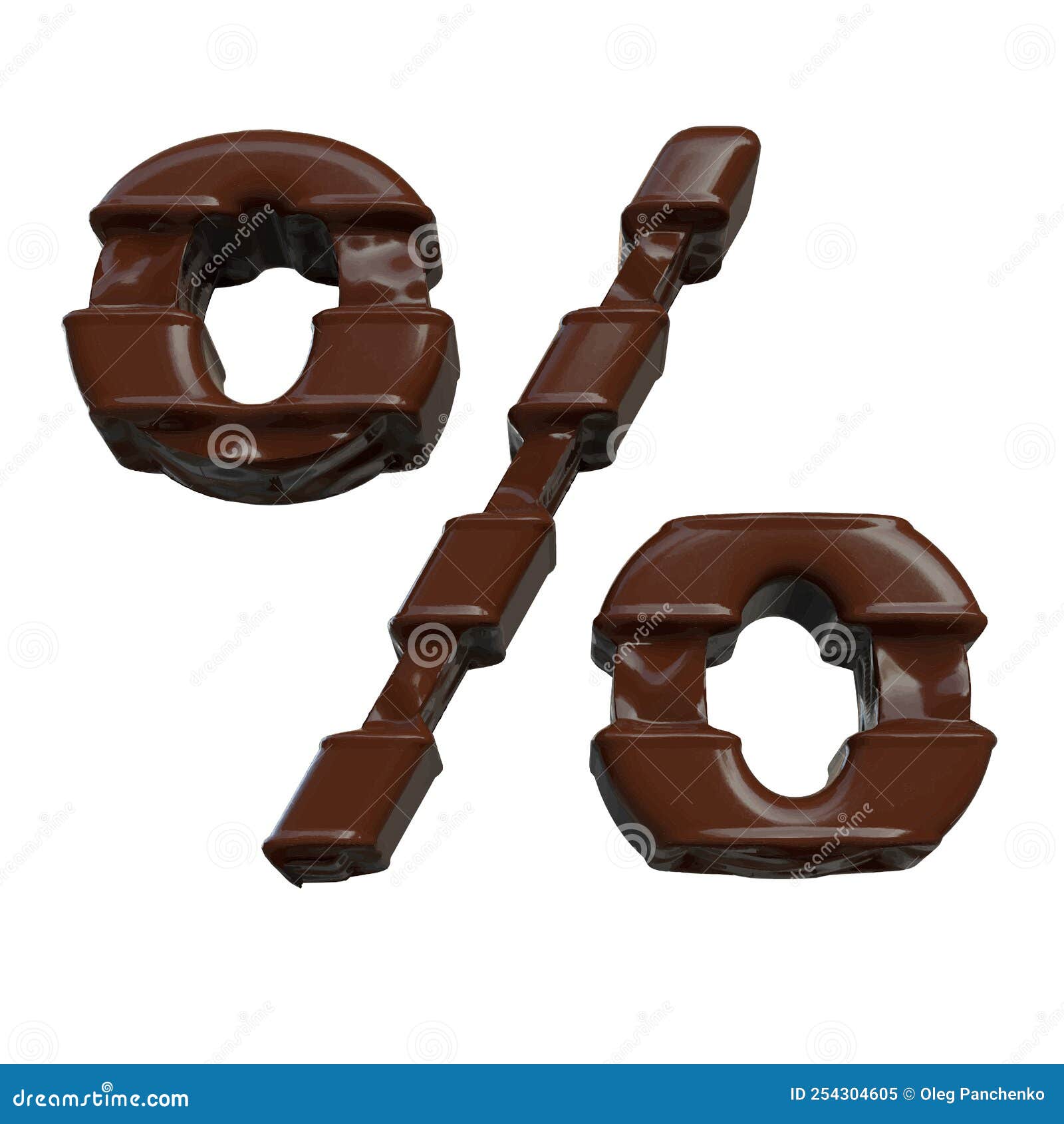 Symbol Made of Chocolate 3d Stock Vector - Illustration of typeset ...