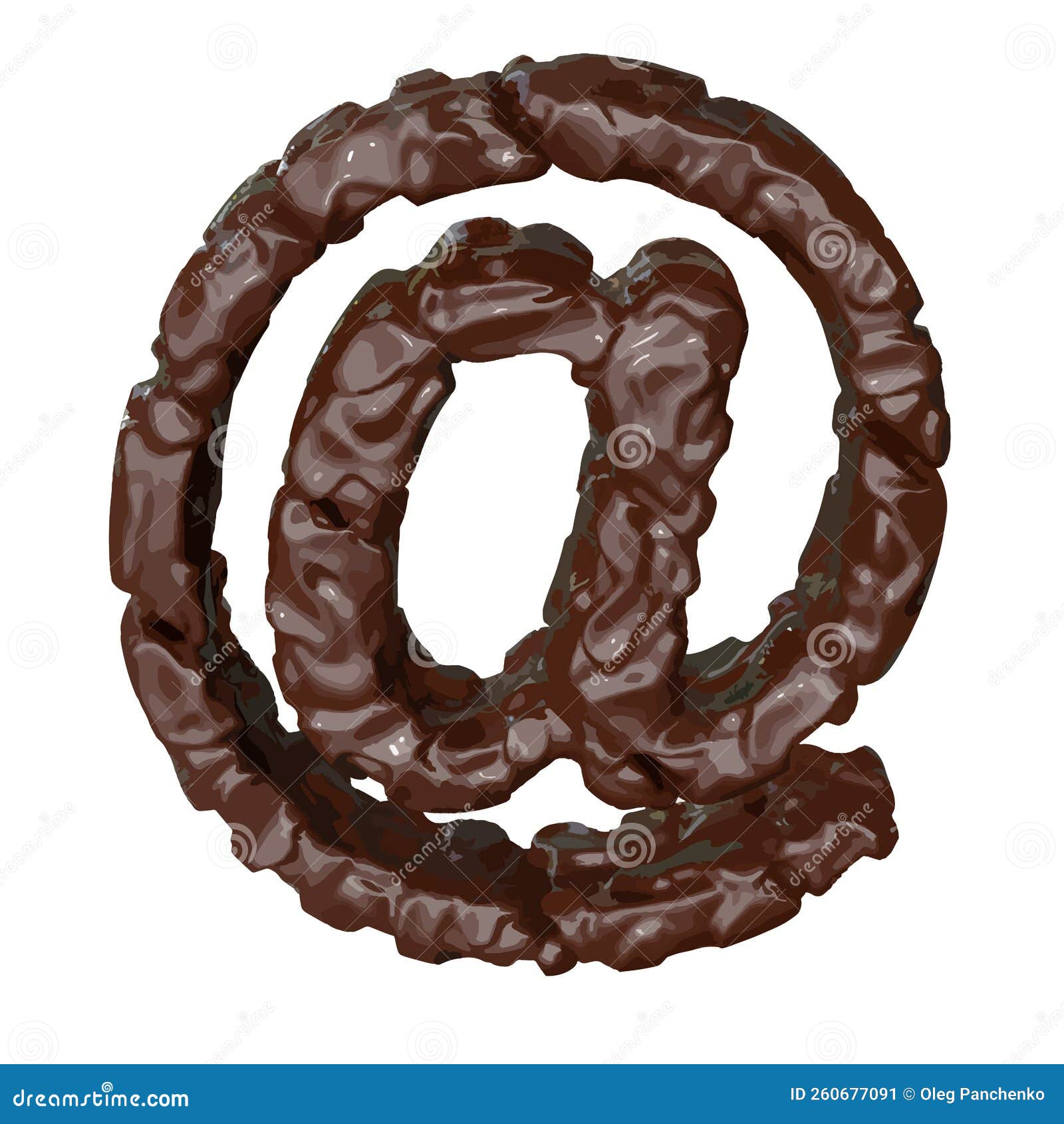 The Symbol Made of Chocolate. Stock Vector - Illustration of symbol ...