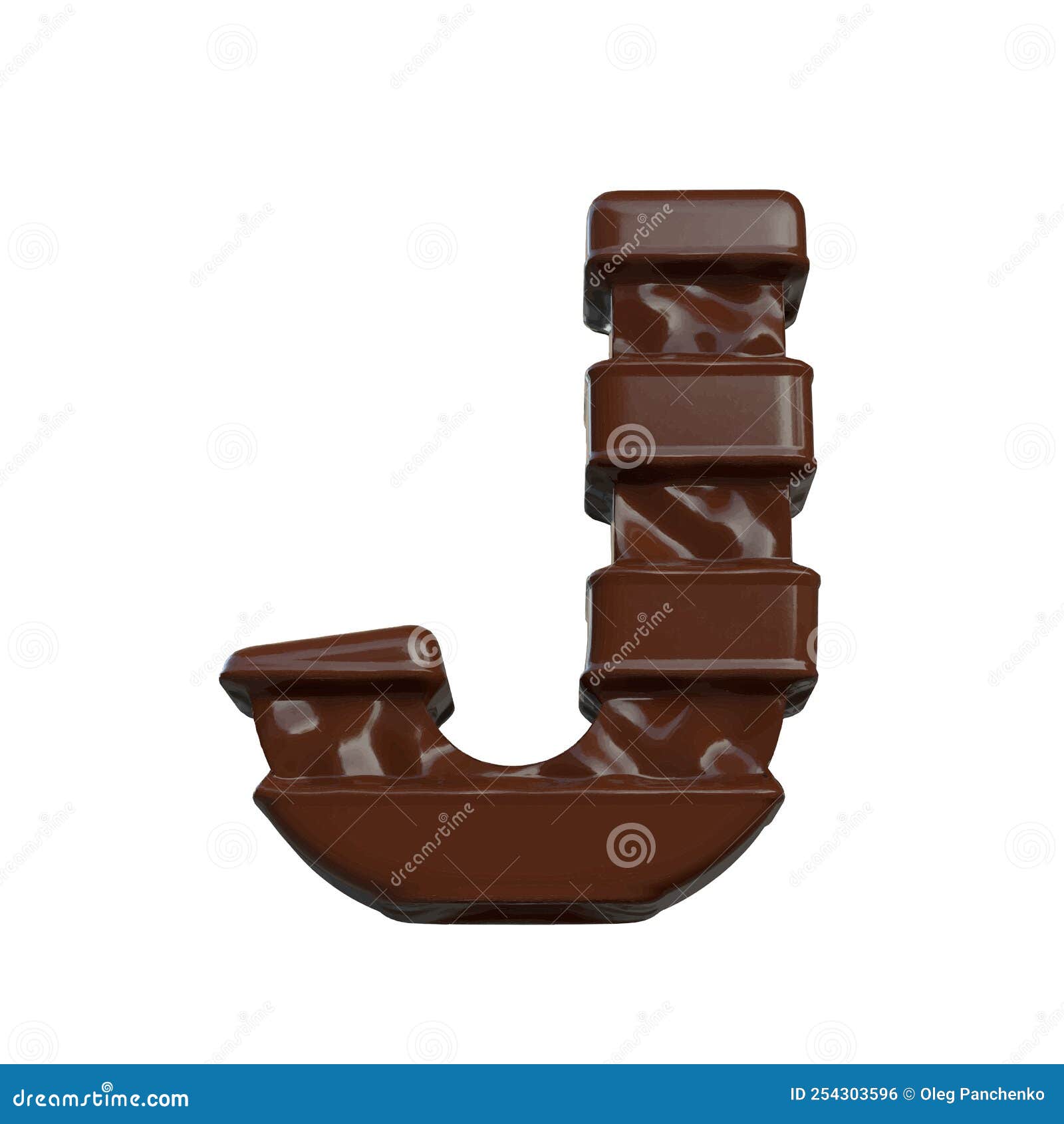 Symbol Made of Chocolate 3d. Letter J Stock Vector - Illustration of ...