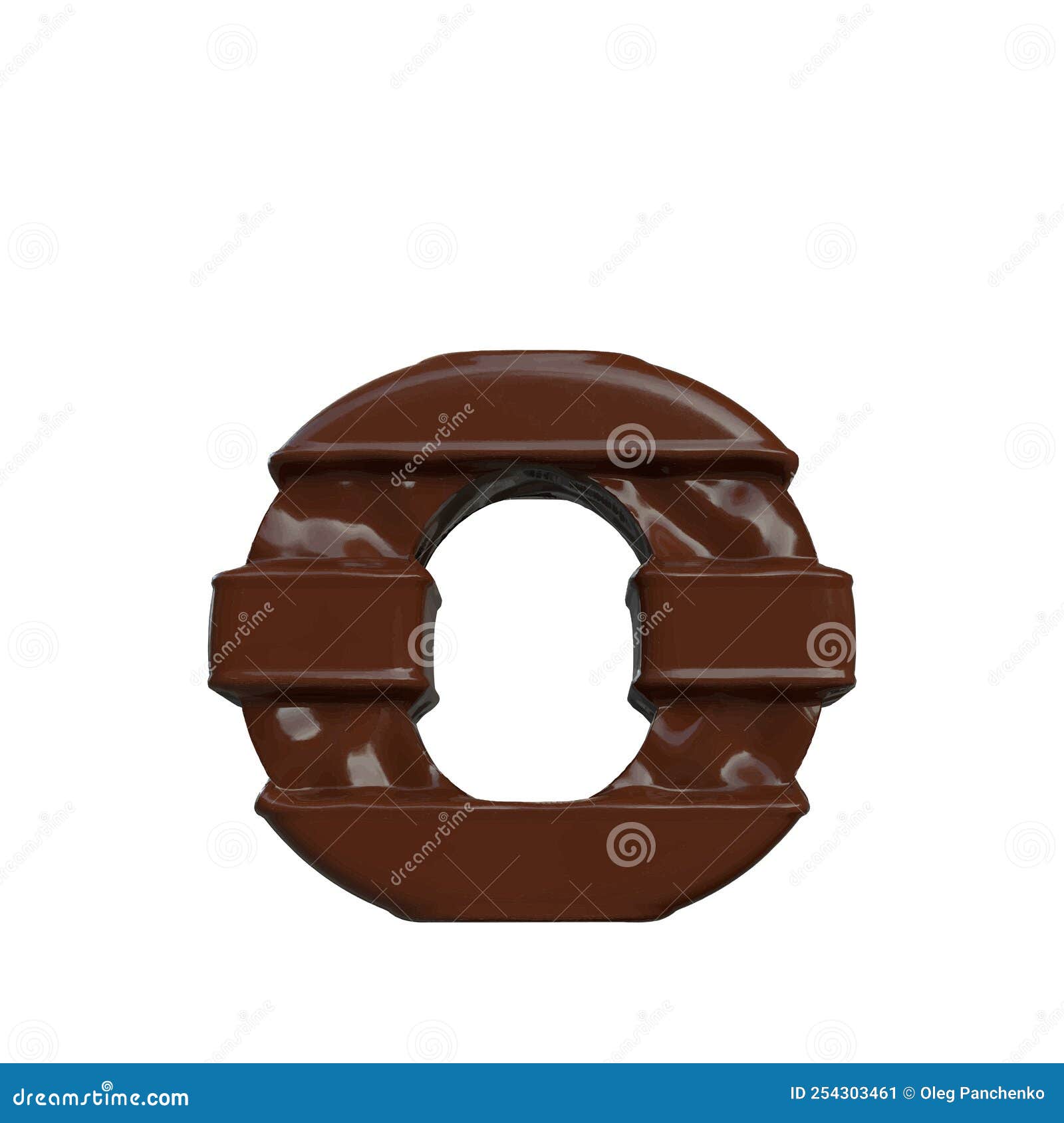 Symbol Made of Chocolate 3d. Letter O Stock Vector - Illustration of ...