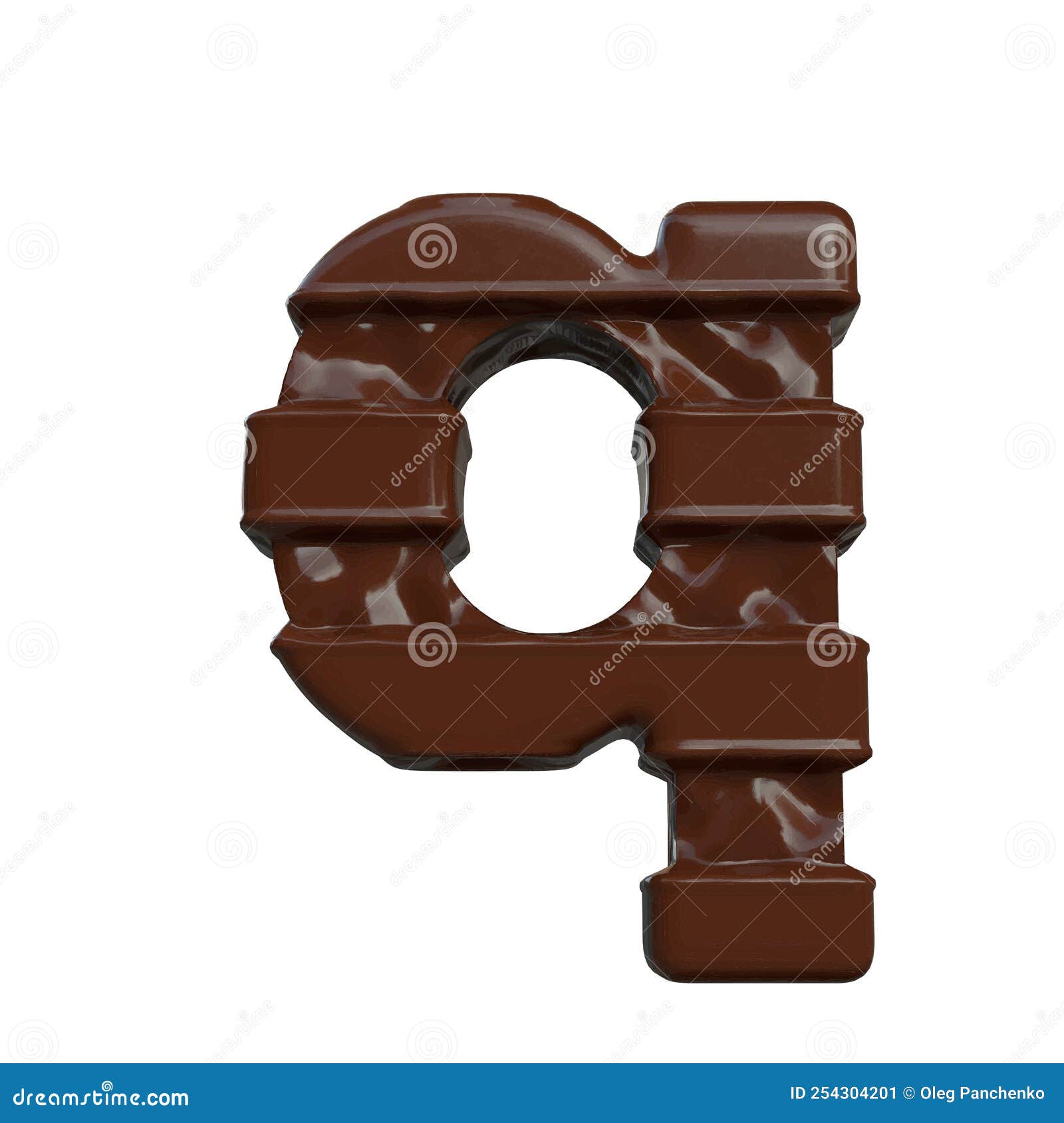 Symbol Made of Chocolate 3d. Letter Q Stock Vector - Illustration of ...
