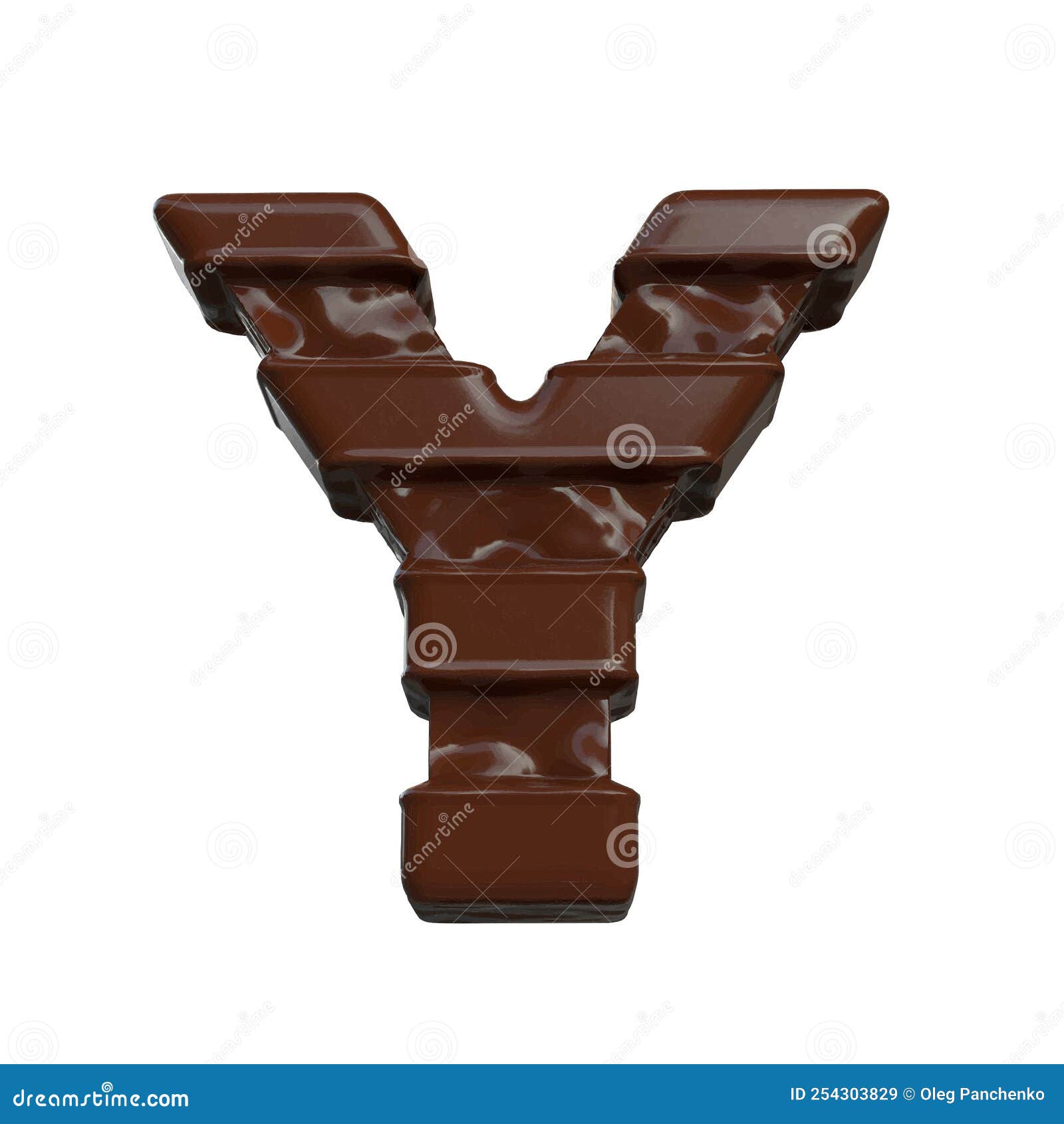 Symbol Made of Chocolate 3d. Letter Y Stock Vector - Illustration of ...
