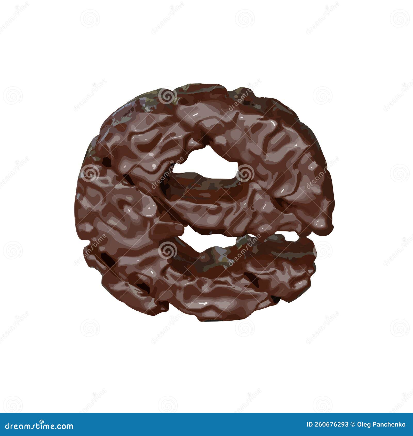 The Symbol Made of Chocolate. Letter E Stock Vector - Illustration of ...