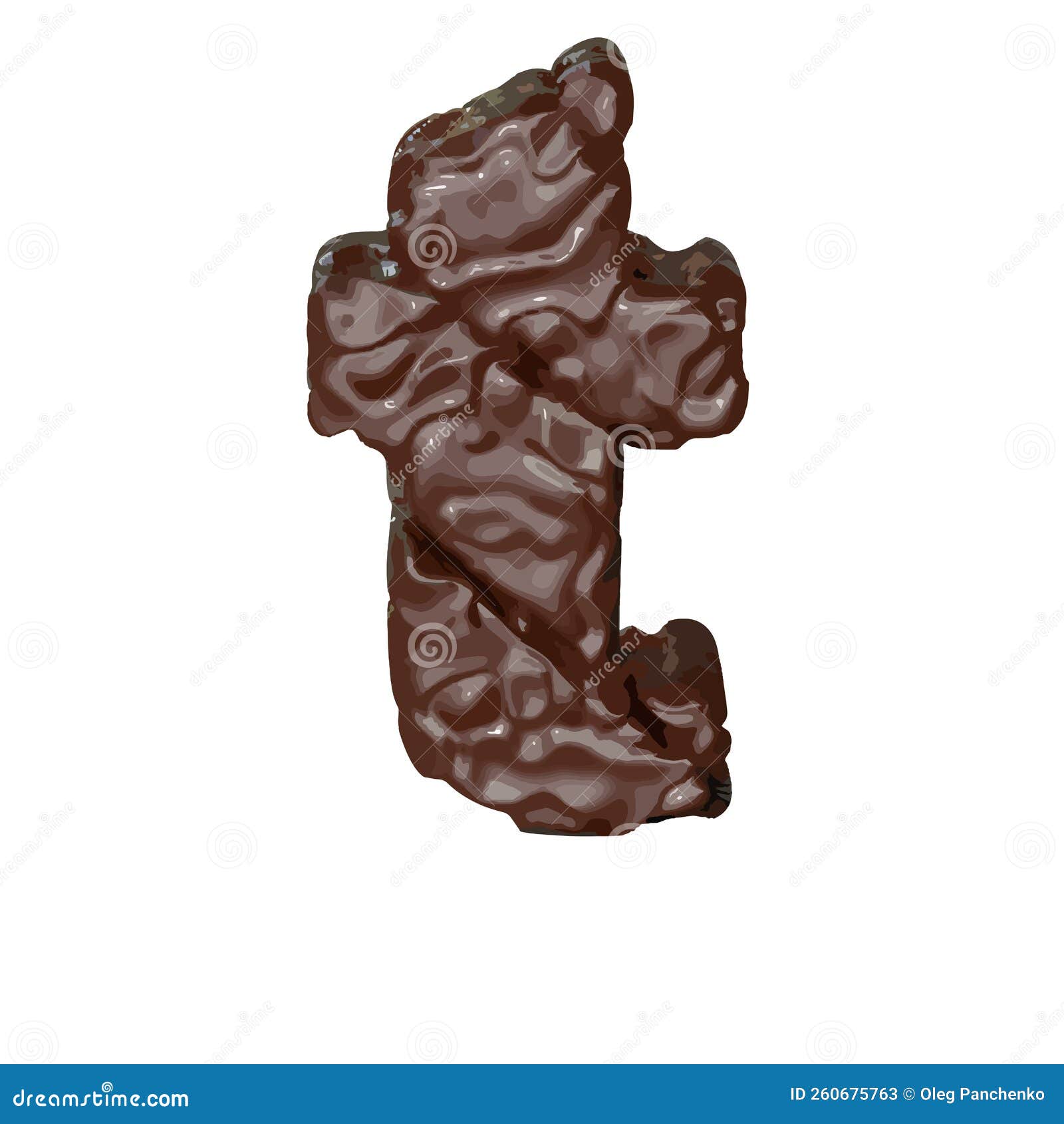 The Symbol Made of Chocolate. Letter T Stock Vector - Illustration of ...