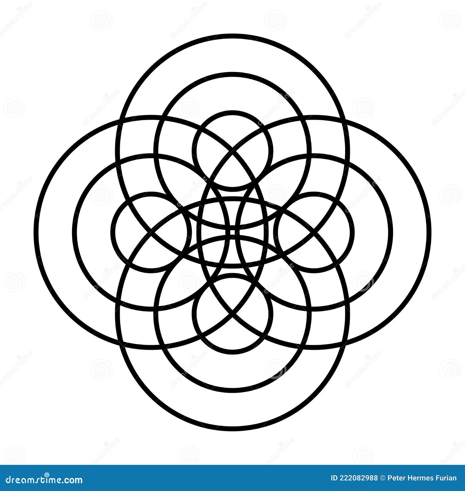 Symbol Made of Concentric Circles, a Mandala-like Pattern Stock Vector ...