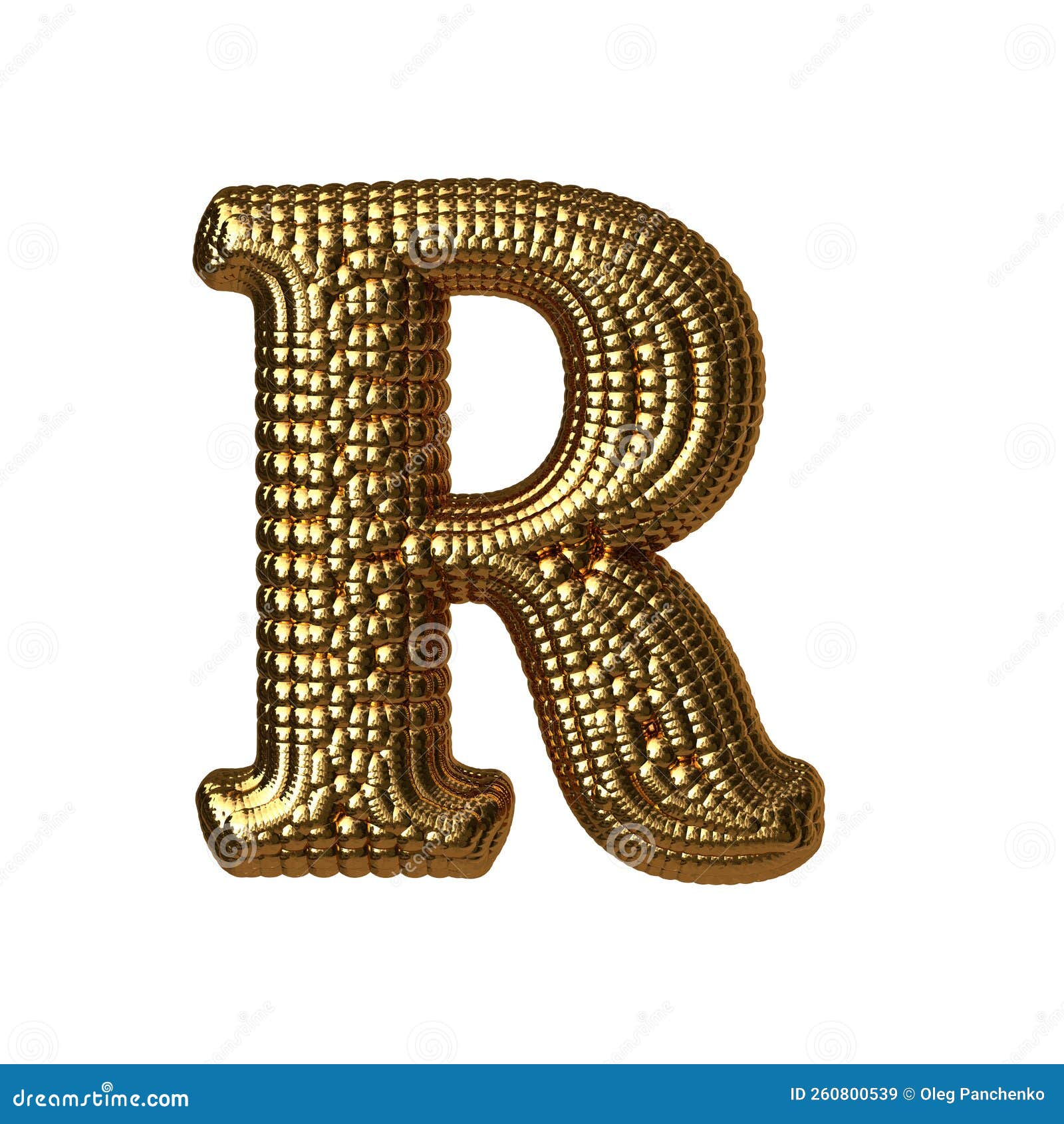 Symbol Made of Gold Spheres. Letter R Stock Vector - Illustration of ...