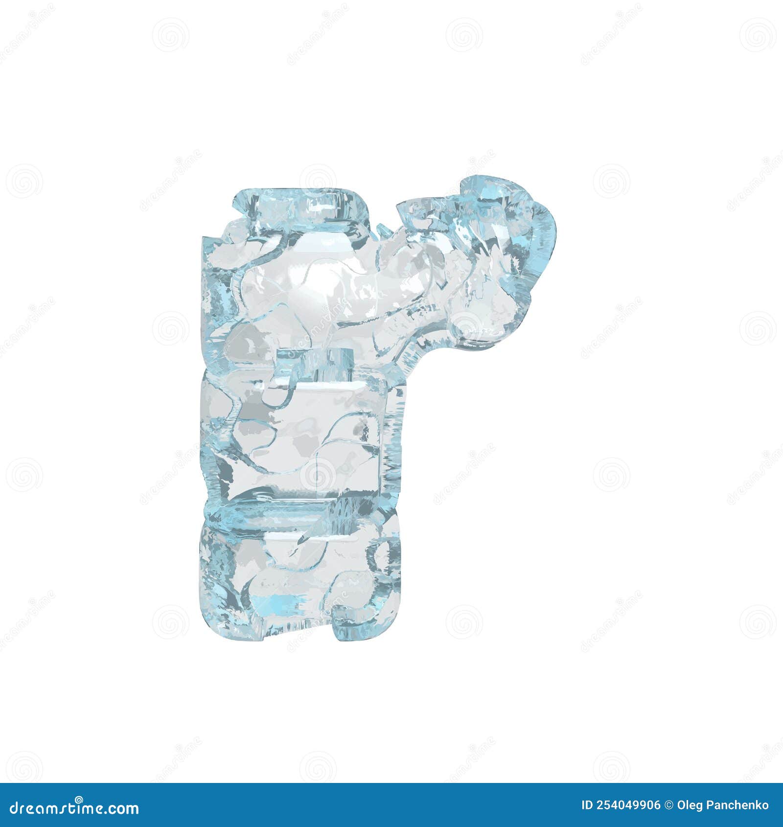 Symbol Made of Ice 3d. Letter R Stock Vector - Illustration of font ...