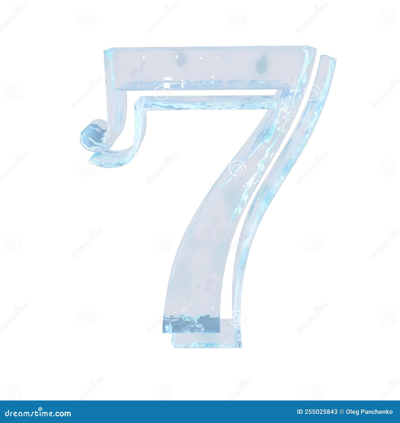 Symbol Made of Ice. Number 7 Stock Vector - Illustration of frozen ...