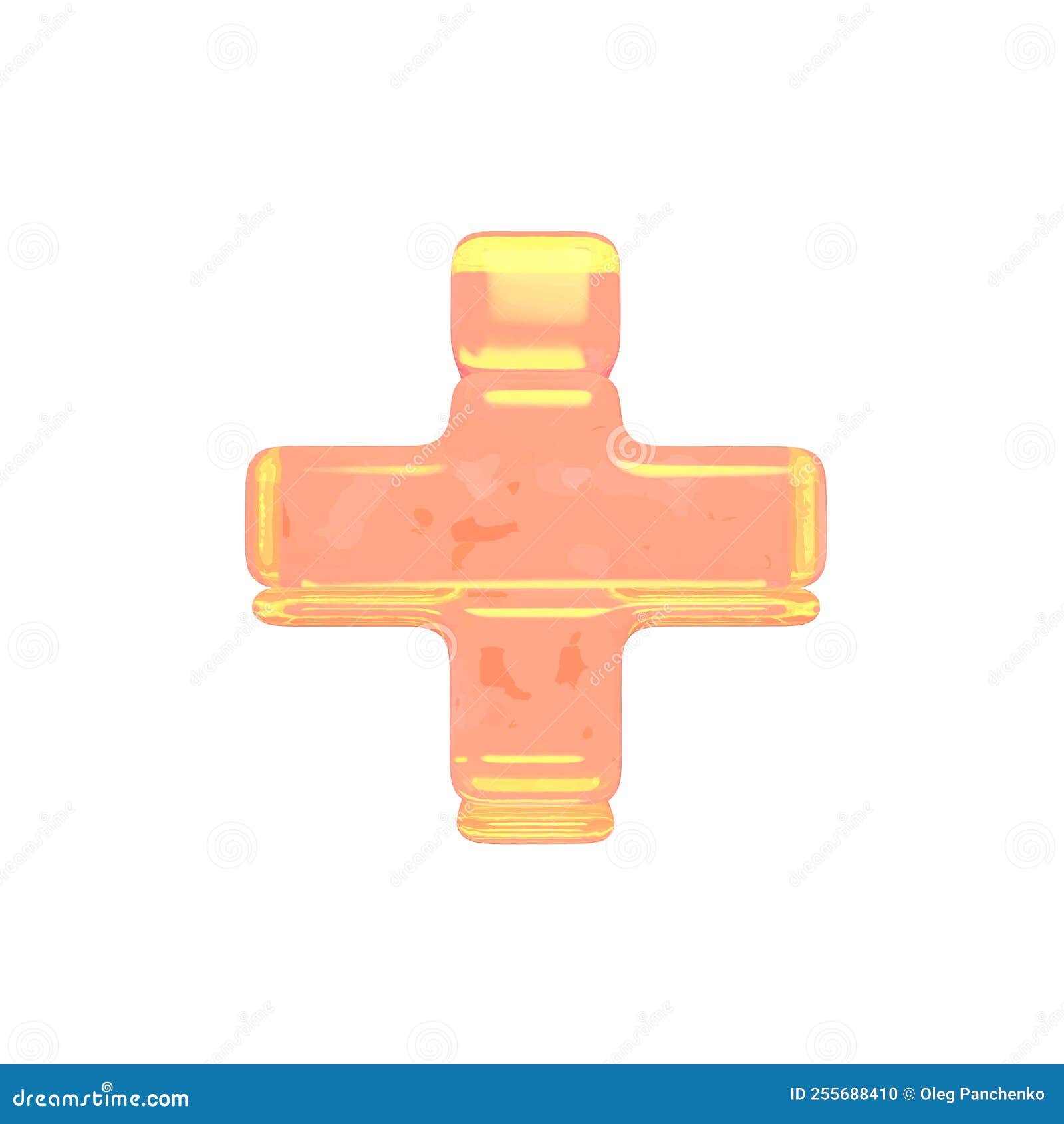 Symbol Made of Orange Colored Ice Stock Vector - Illustration of light ...