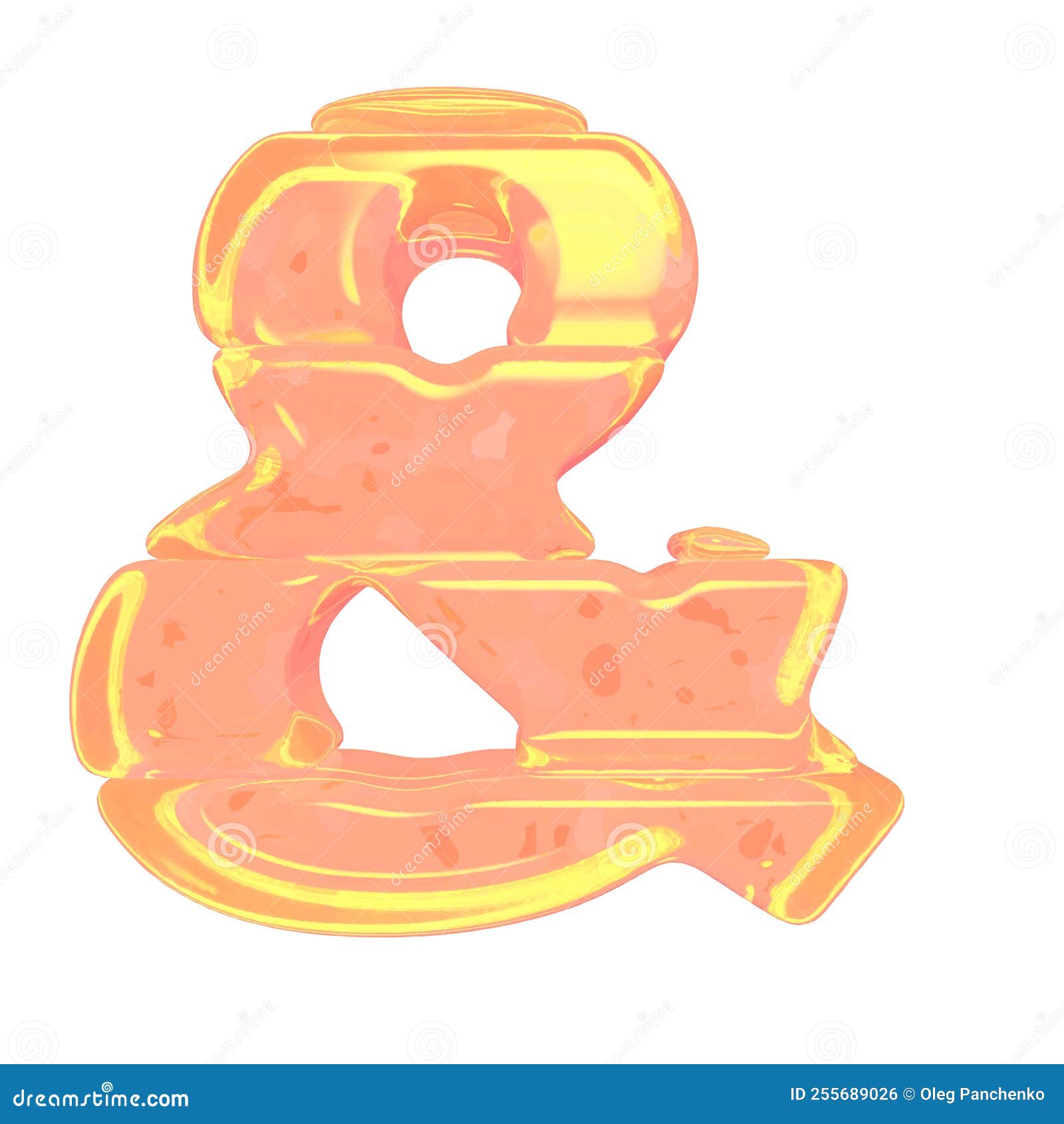 Symbol Made of Orange Colored Ice Stock Vector - Illustration of ...