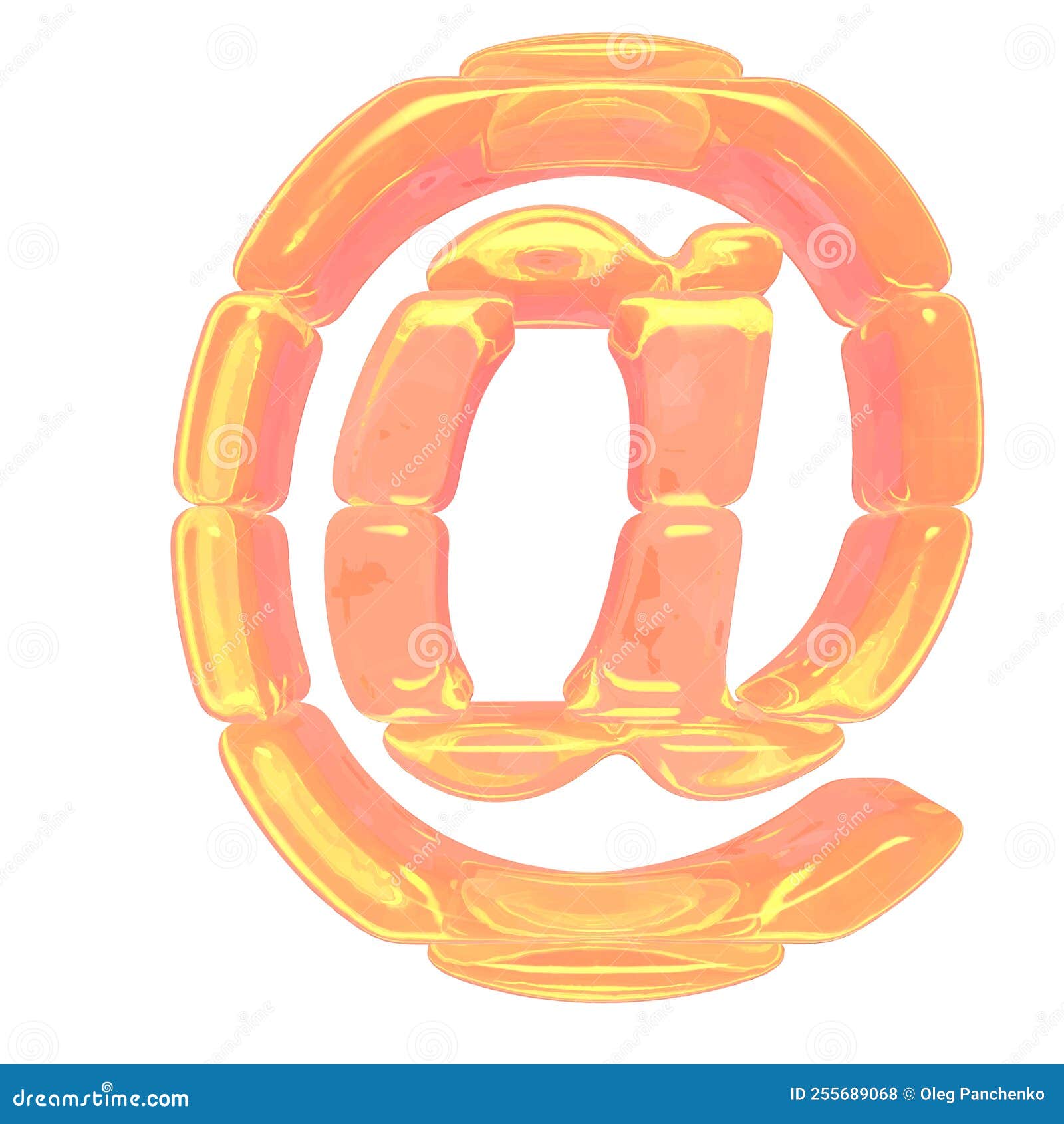 Symbol Made of Orange Colored Ice Stock Vector - Illustration of ...