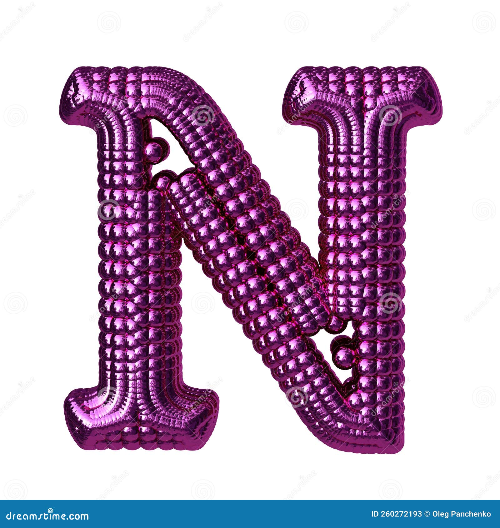 Symbol Made of Purple Spheres. Letter N Stock Vector - Illustration of ...