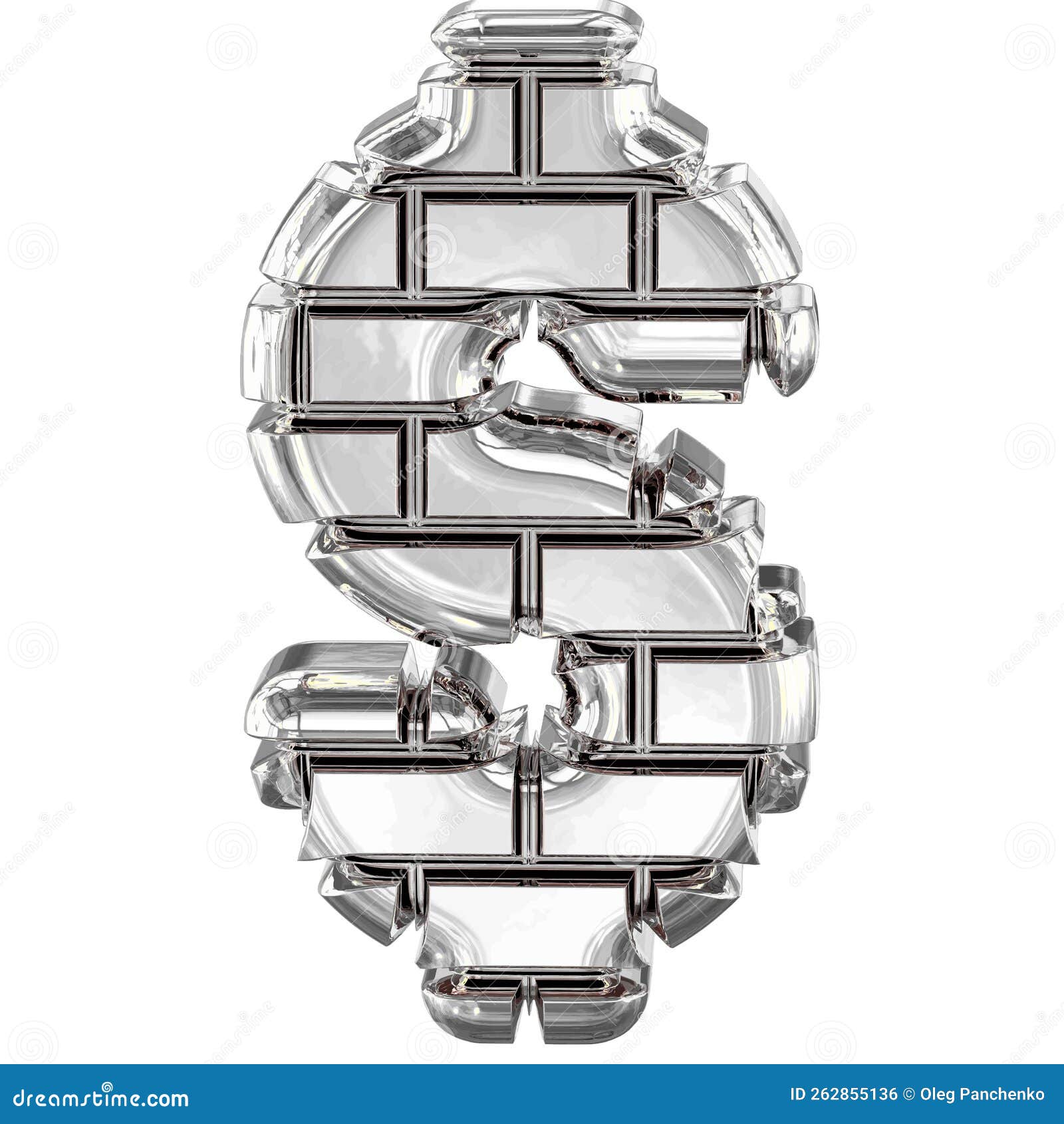 The Symbol Made of Silver Bricks. Stock Vector - Illustration of ...