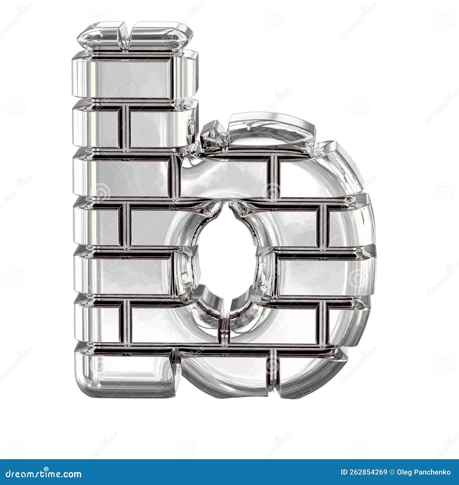 The Symbol Made of Silver Bricks. Letter B Stock Vector - Illustration ...