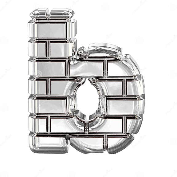The Symbol Made of Silver Bricks. Letter B Stock Vector - Illustration ...