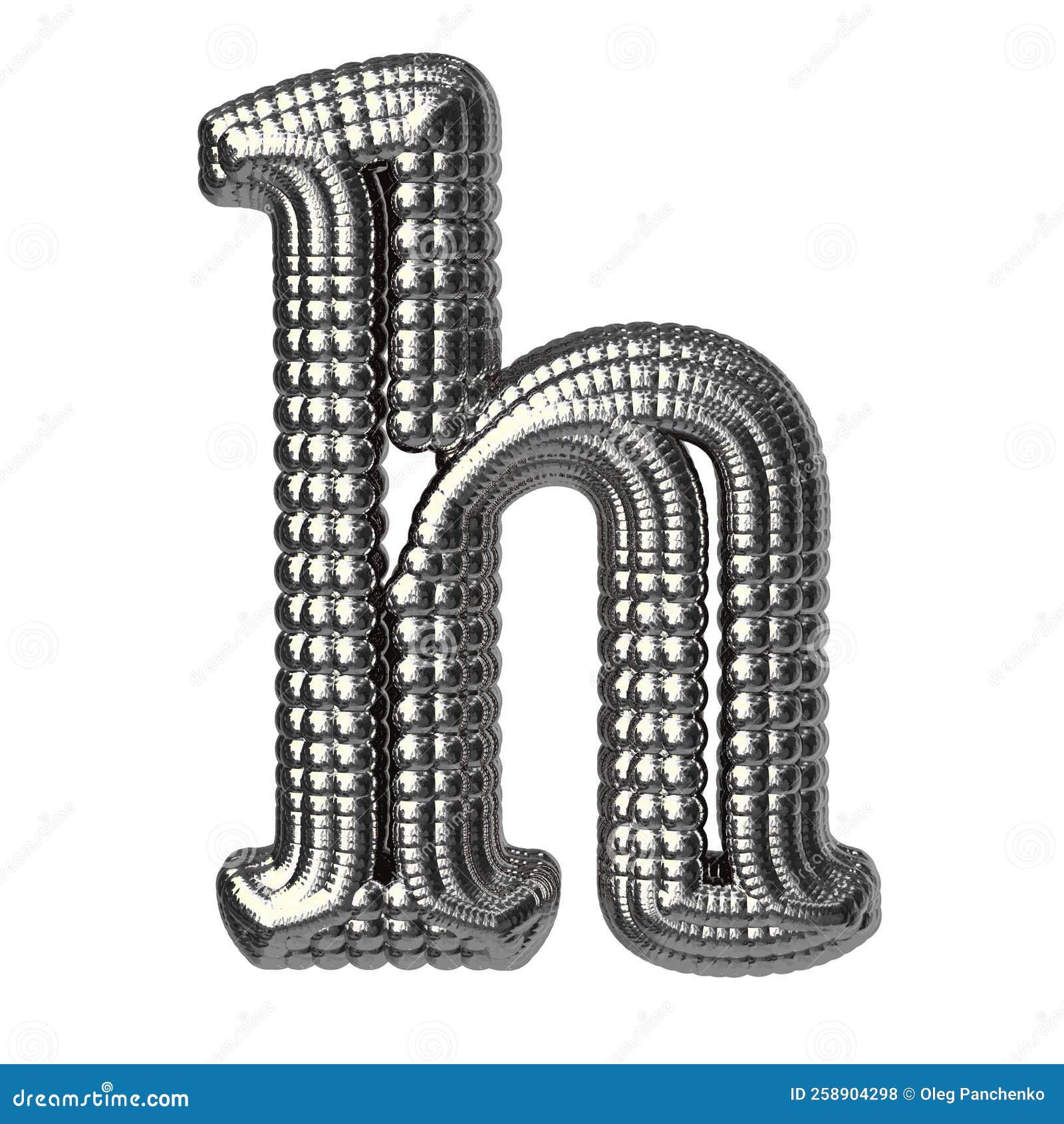 Symbol Made of Silver Spheres. Letter H Stock Vector - Illustration of ...