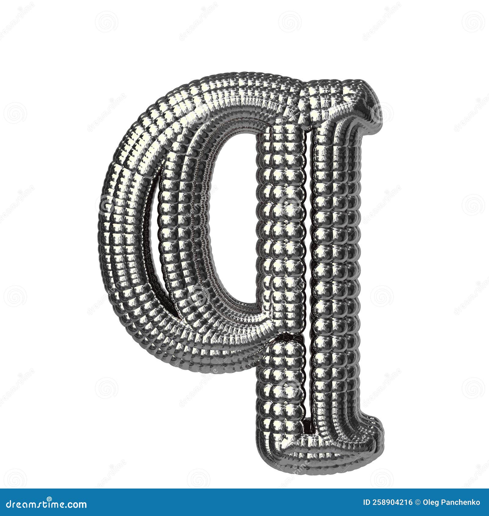 Symbol Made of Silver Spheres. Letter Q Stock Vector - Illustration of ...