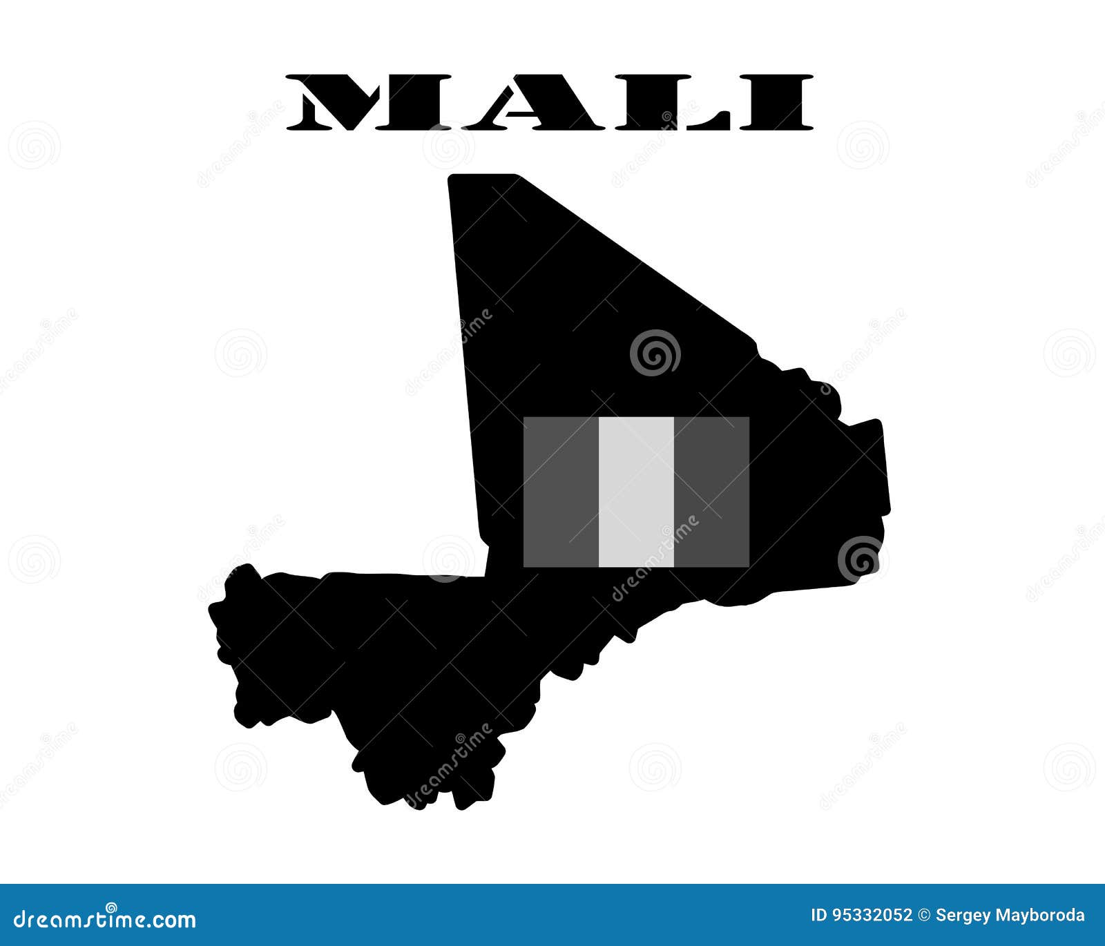 Symbol of Mali and map stock vector. Illustration of vector - 95332052