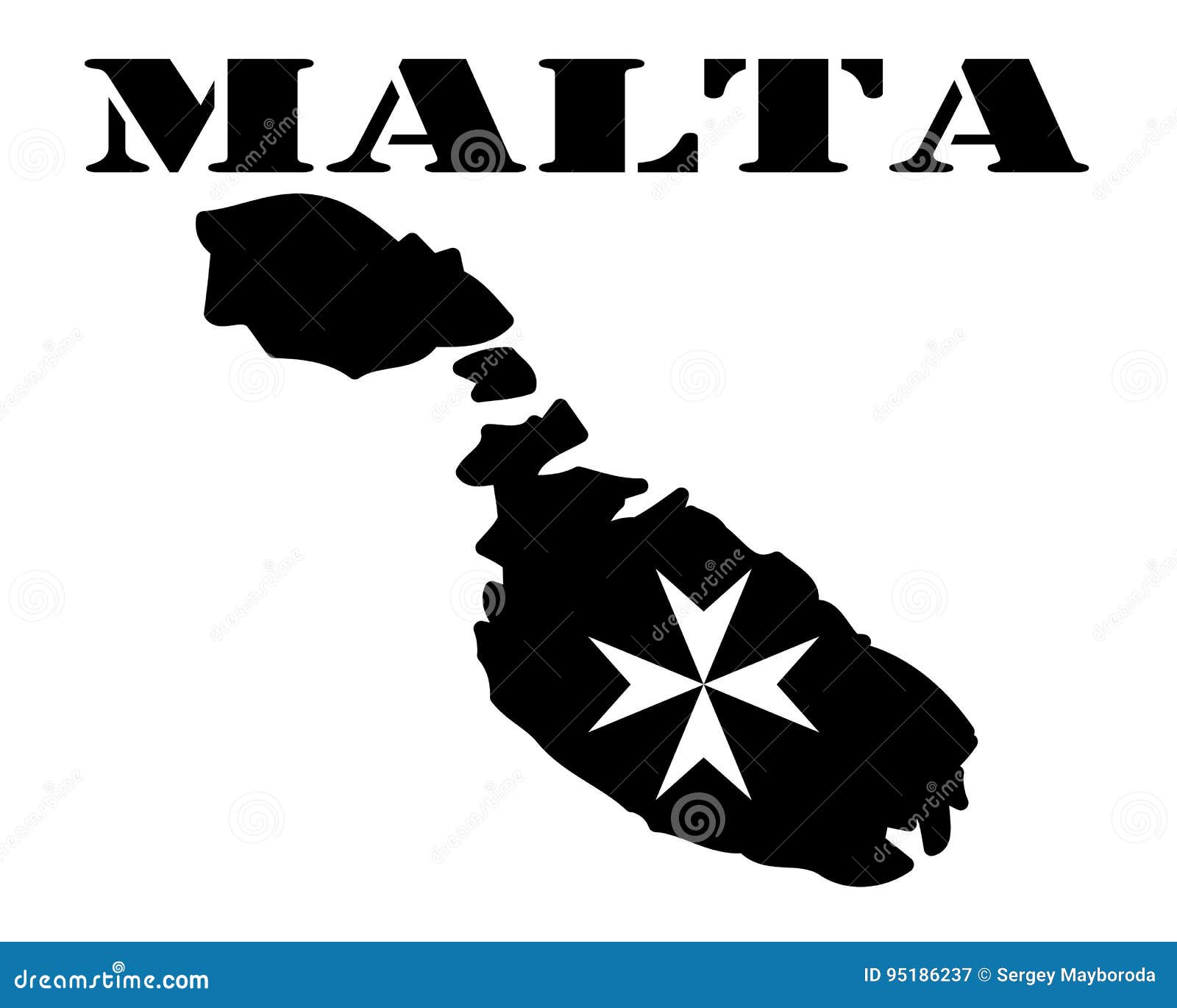 Symbol of Malta and maps stock vector. Illustration of symbol - 95186237