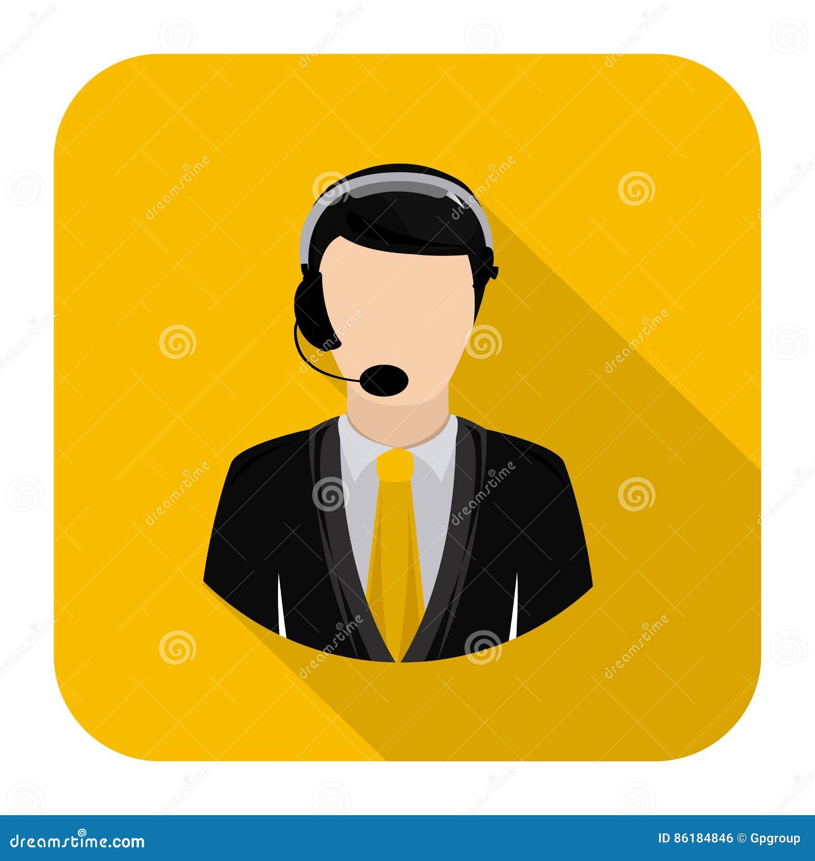 Symbol Man Call Center Icon Stock Illustration - Illustration of ...