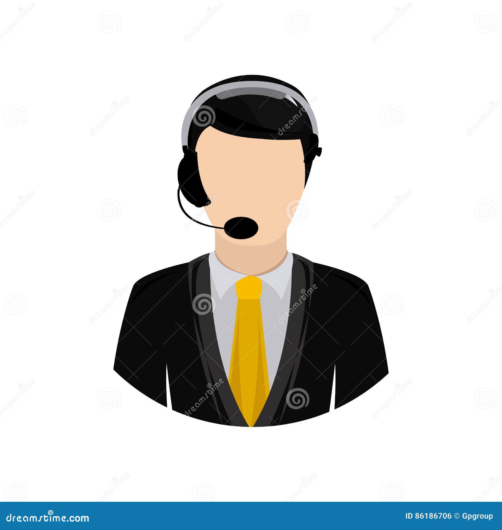 Symbol Man Call Center Icon Stock Illustration - Illustration of help ...