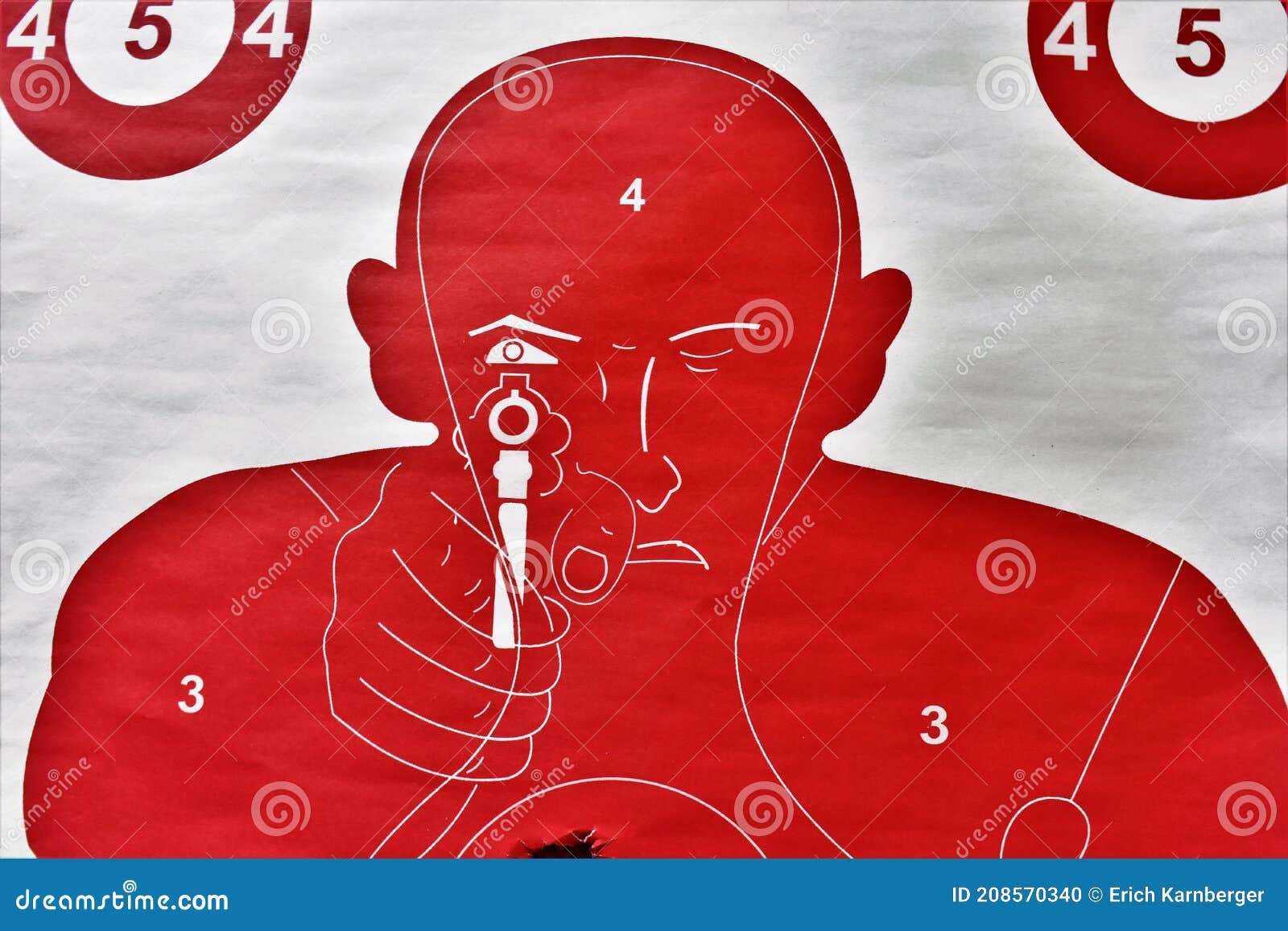 Shooting Range Target Board with Symbol Stock Photo - Image of focus ...